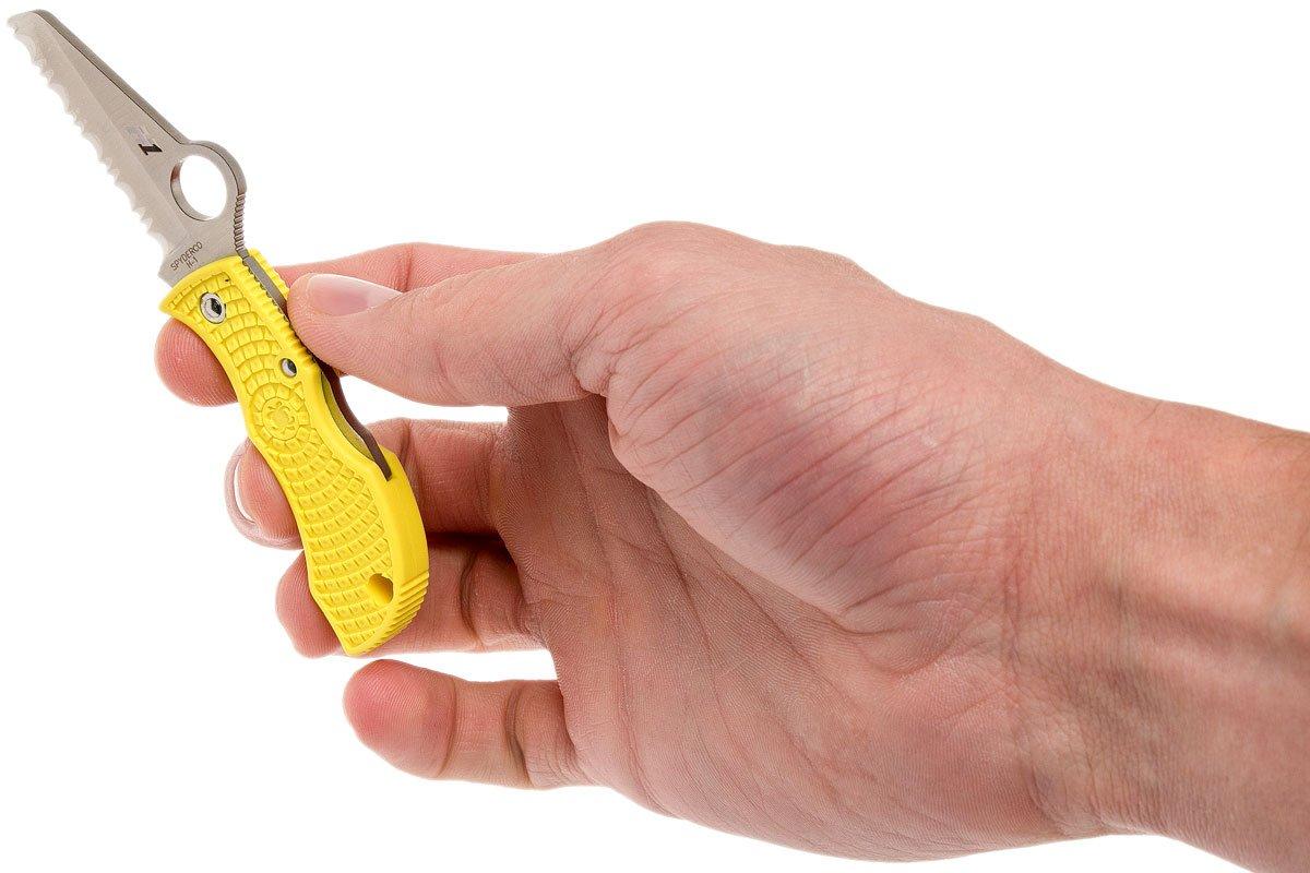 Spyderco ManBug Salt MYLS H1, coltello da tasca seghettato | Fare ...