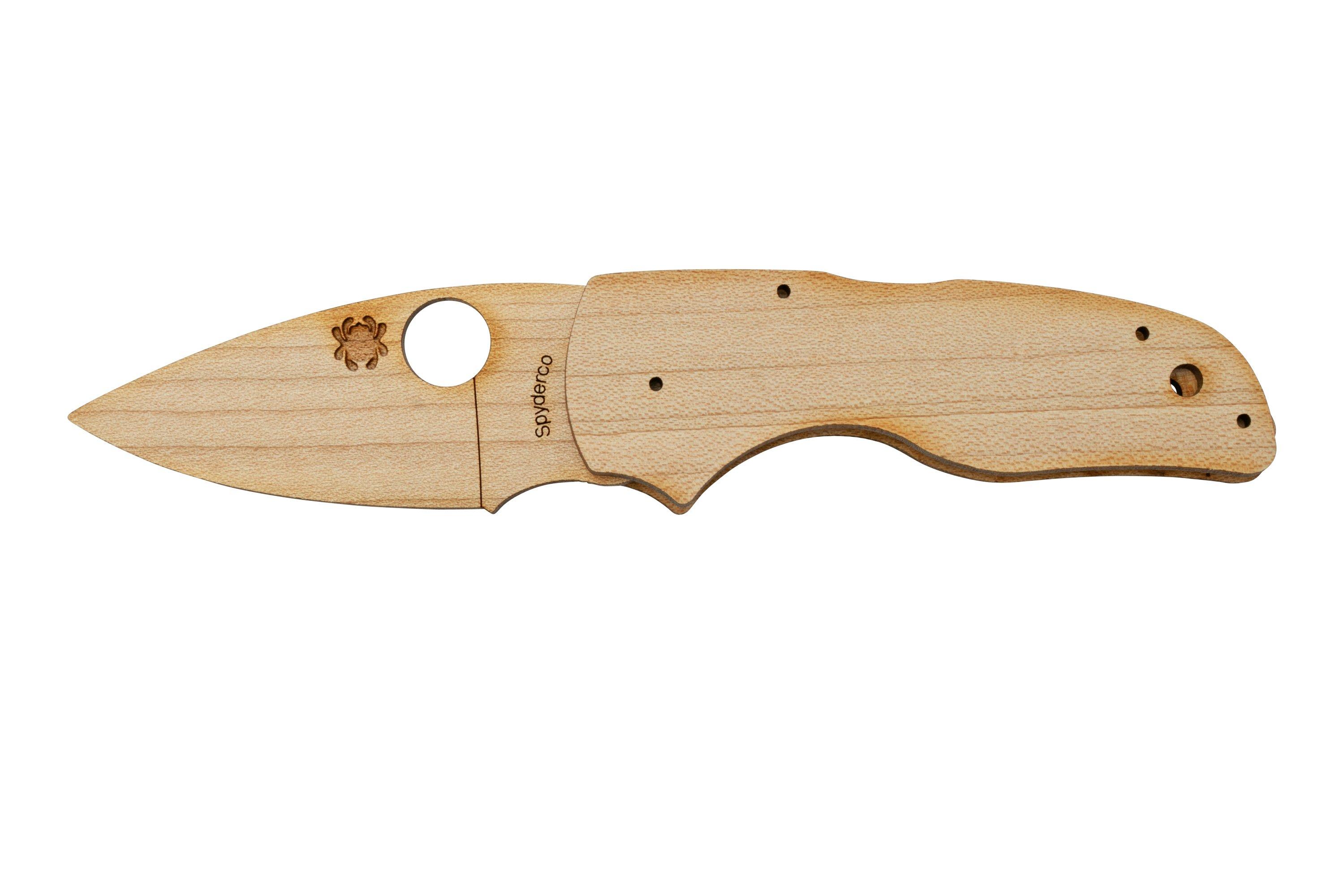 Spyderco Wooden Knife Kit C230 Lil Native WDKIT2, wooden pocket knife ...