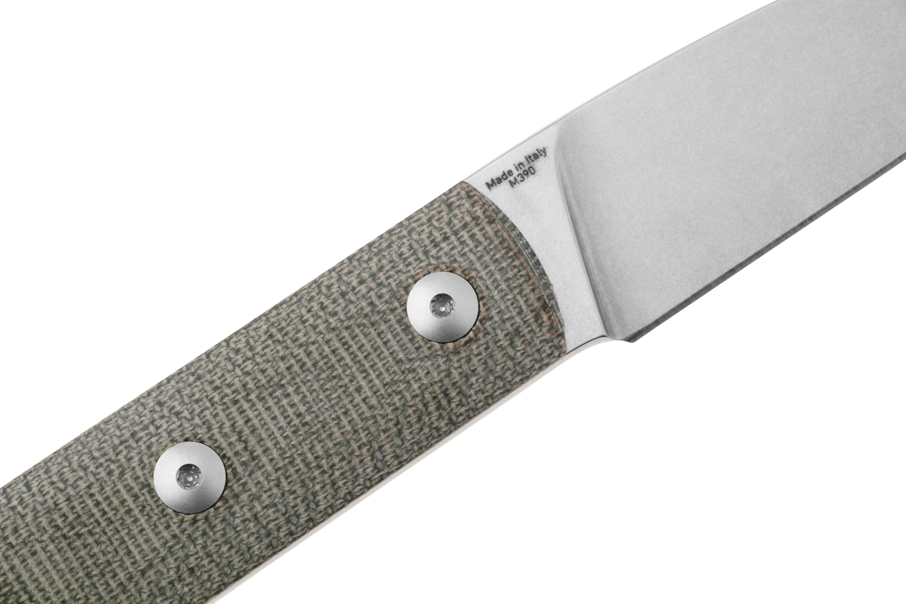 StraightLine Ally AL-GC Green Canvas Micarta, fixed knife ...