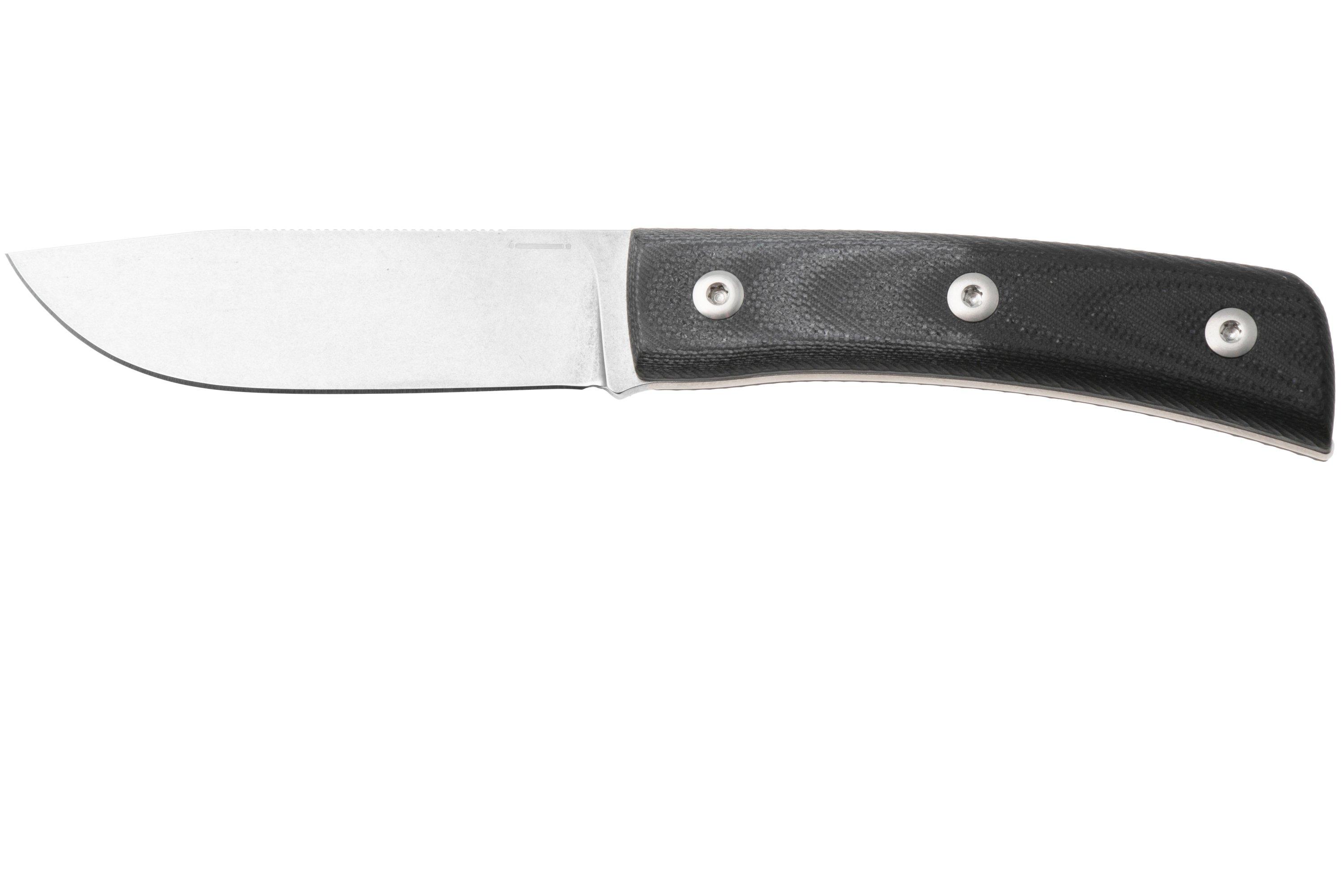 Straightline Buster BS-BG Stonewashed M390, Black G10, fixed knife ...