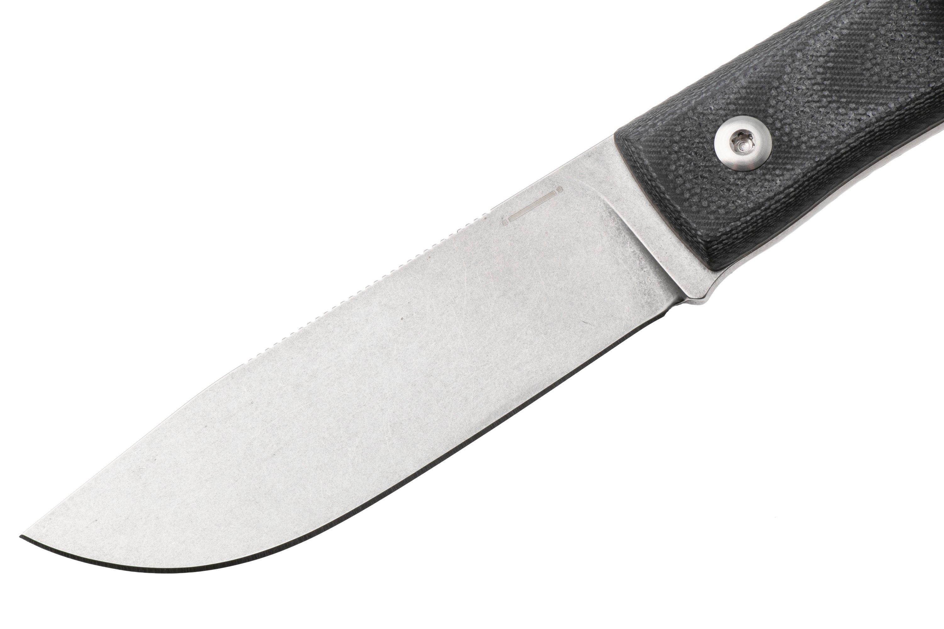 Straightline Buster BS-BG Stonewashed M390, Black G10, fixed knife ...