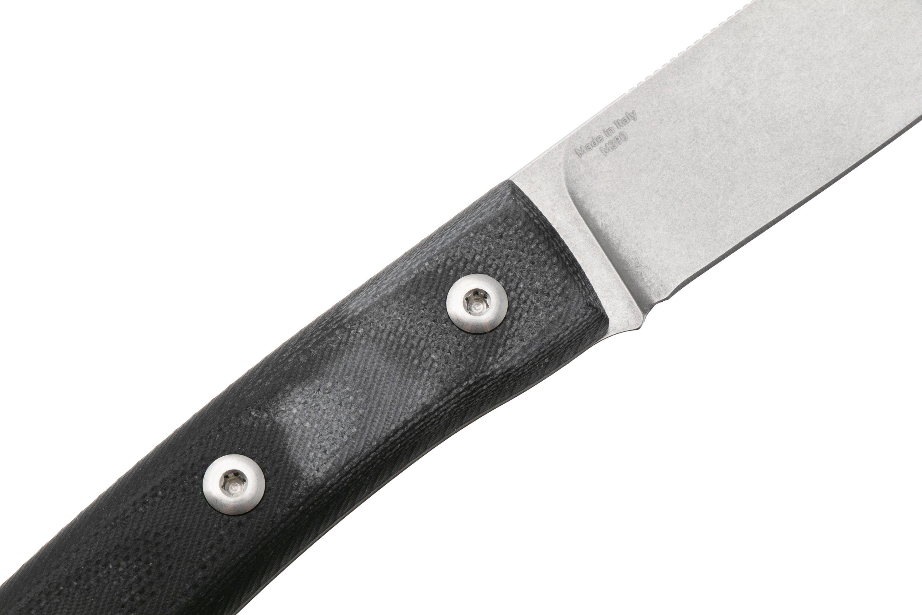 Straightline Buster BS-BG Stonewashed M390, Black G10, Fahrtenmesser ...