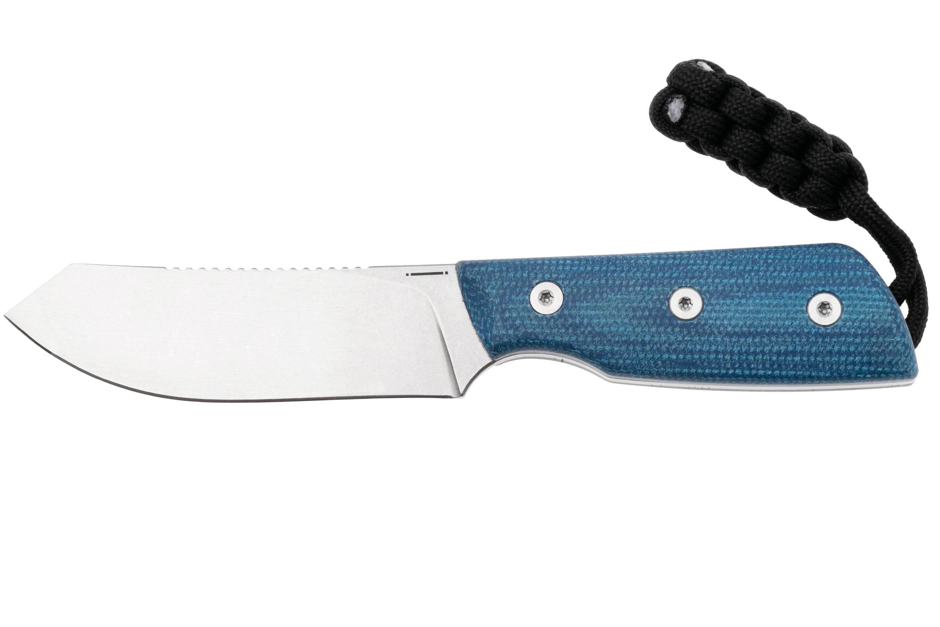 StraightLine Digger DG-BC Stonewashed 14C28N, Blue Canvas Micarta ...