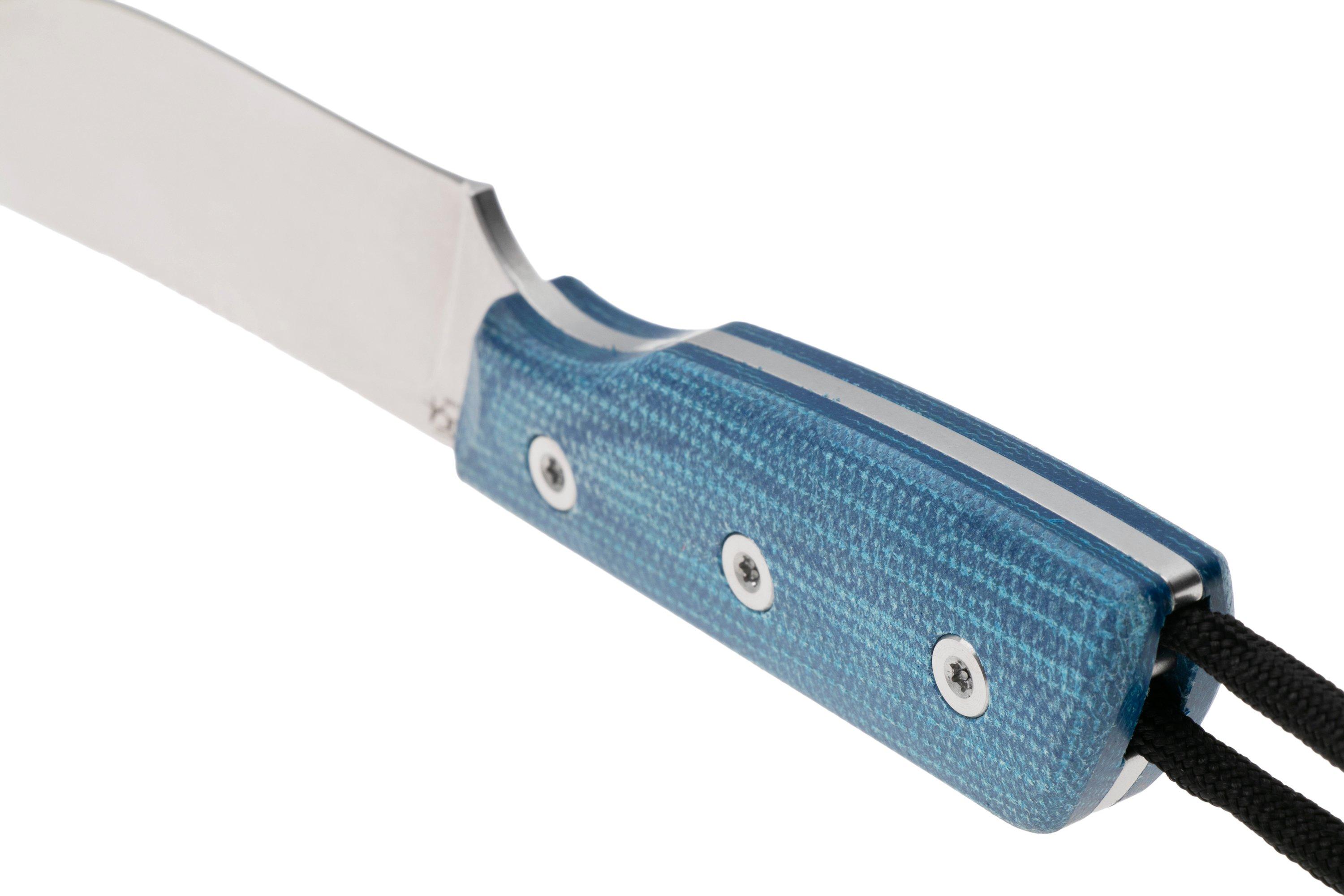 StraightLine Digger DG-BC Stonewashed 14C28N, Blue Canvas Micarta ...