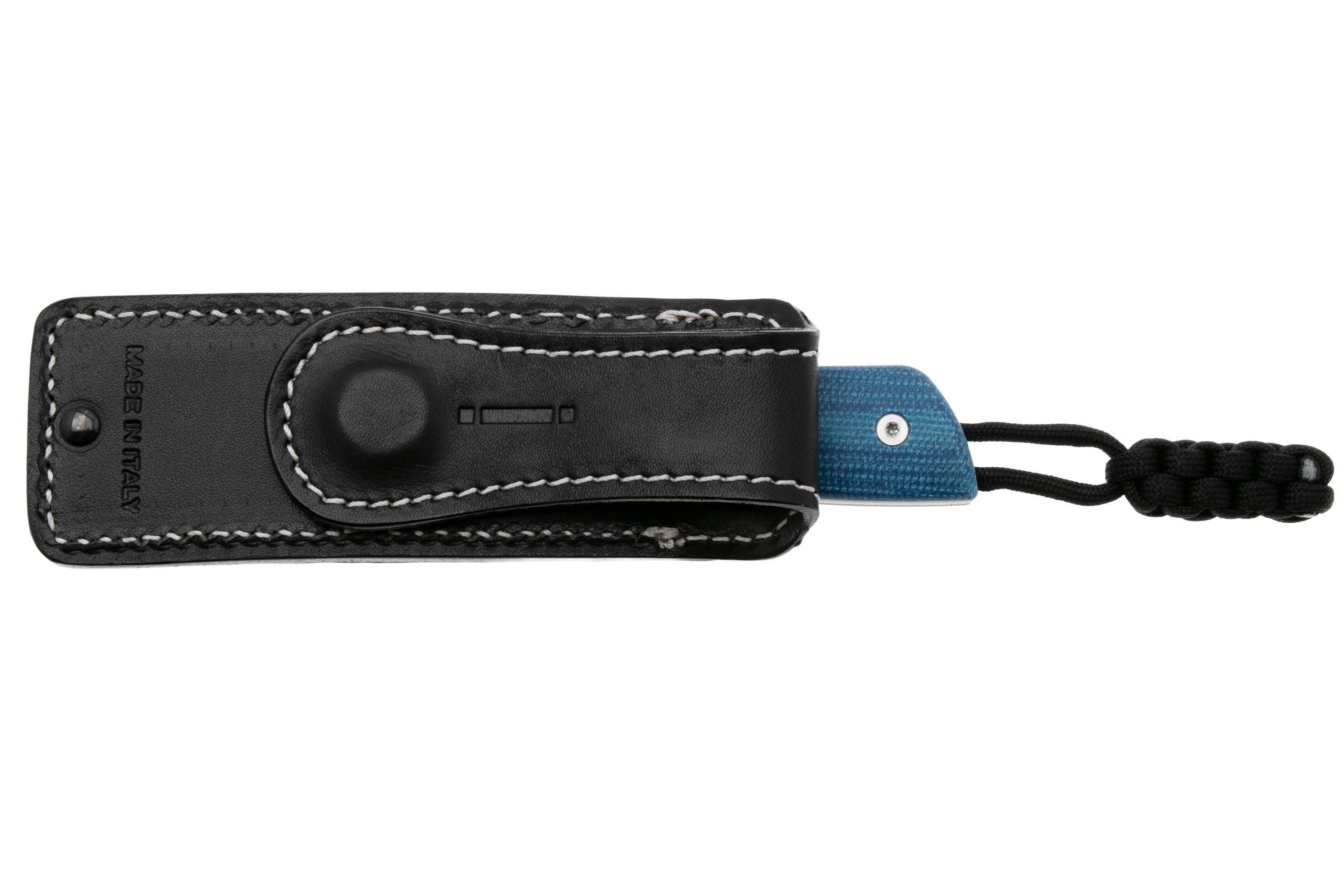 StraightLine Digger DG-BC Stonewashed 14C28N, Blue Canvas Micarta, faca ...