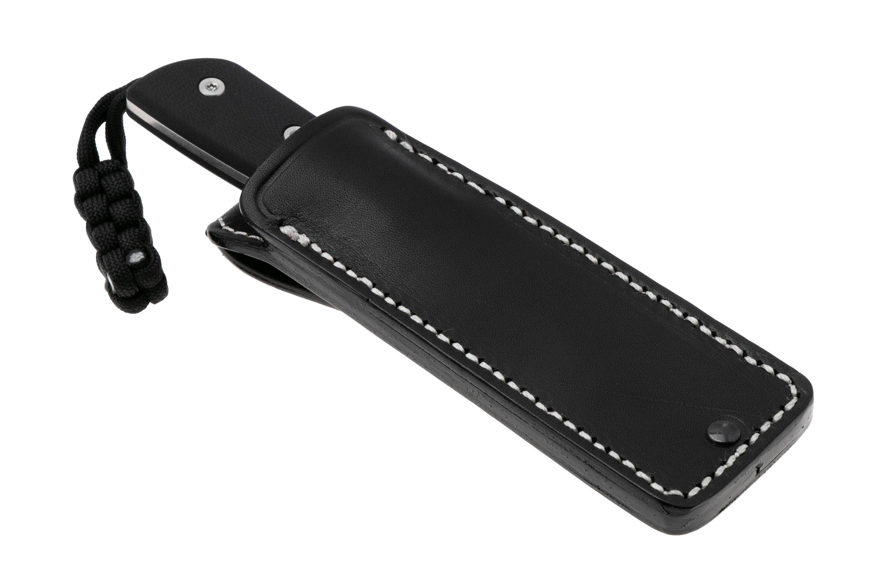 StraightLine Digger DG-BG Stonewashed 14C28N, Black G10, fixed knife ...