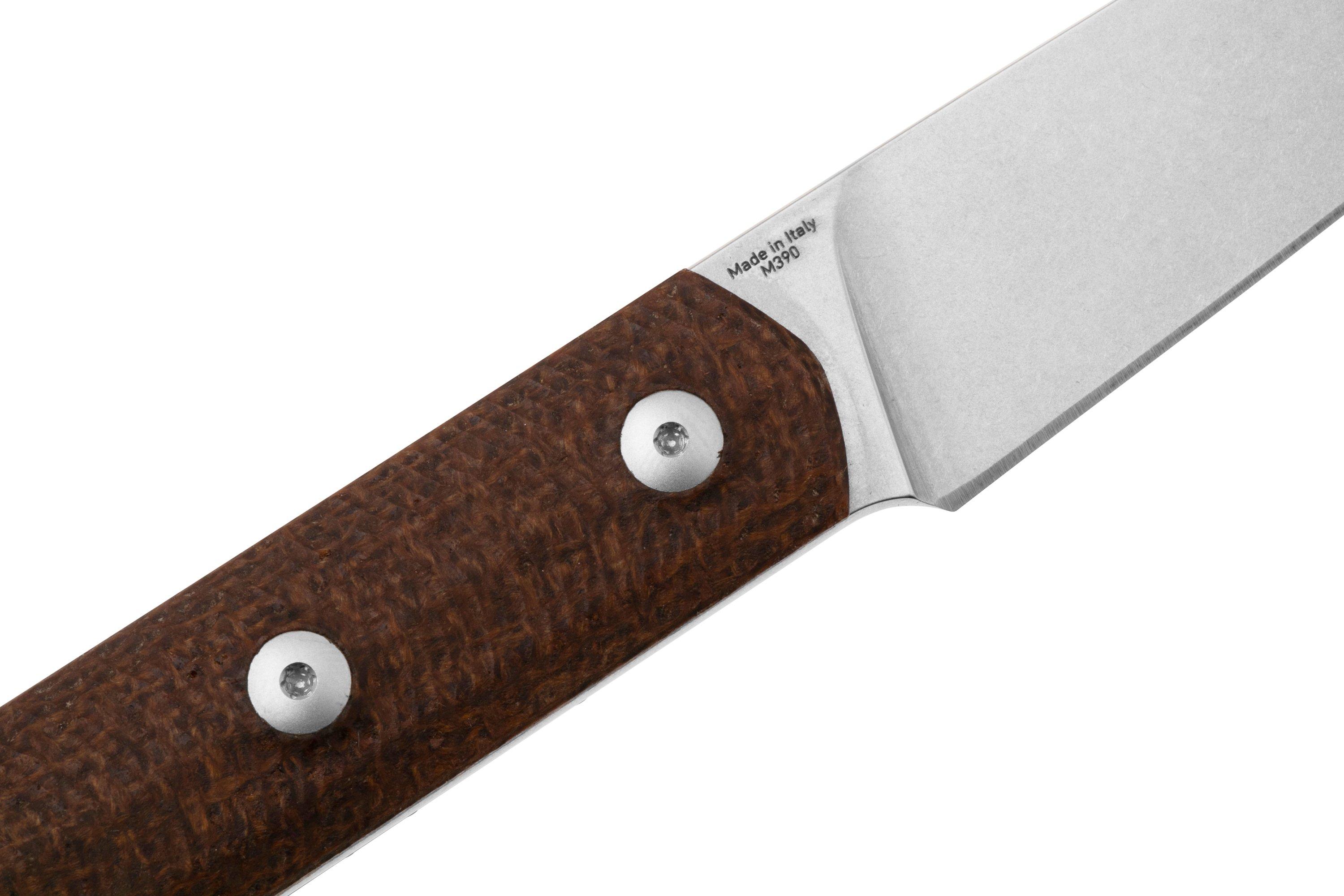 StraightLine Erny ER-BB Brown Burlap Micarta, fixed knife ...