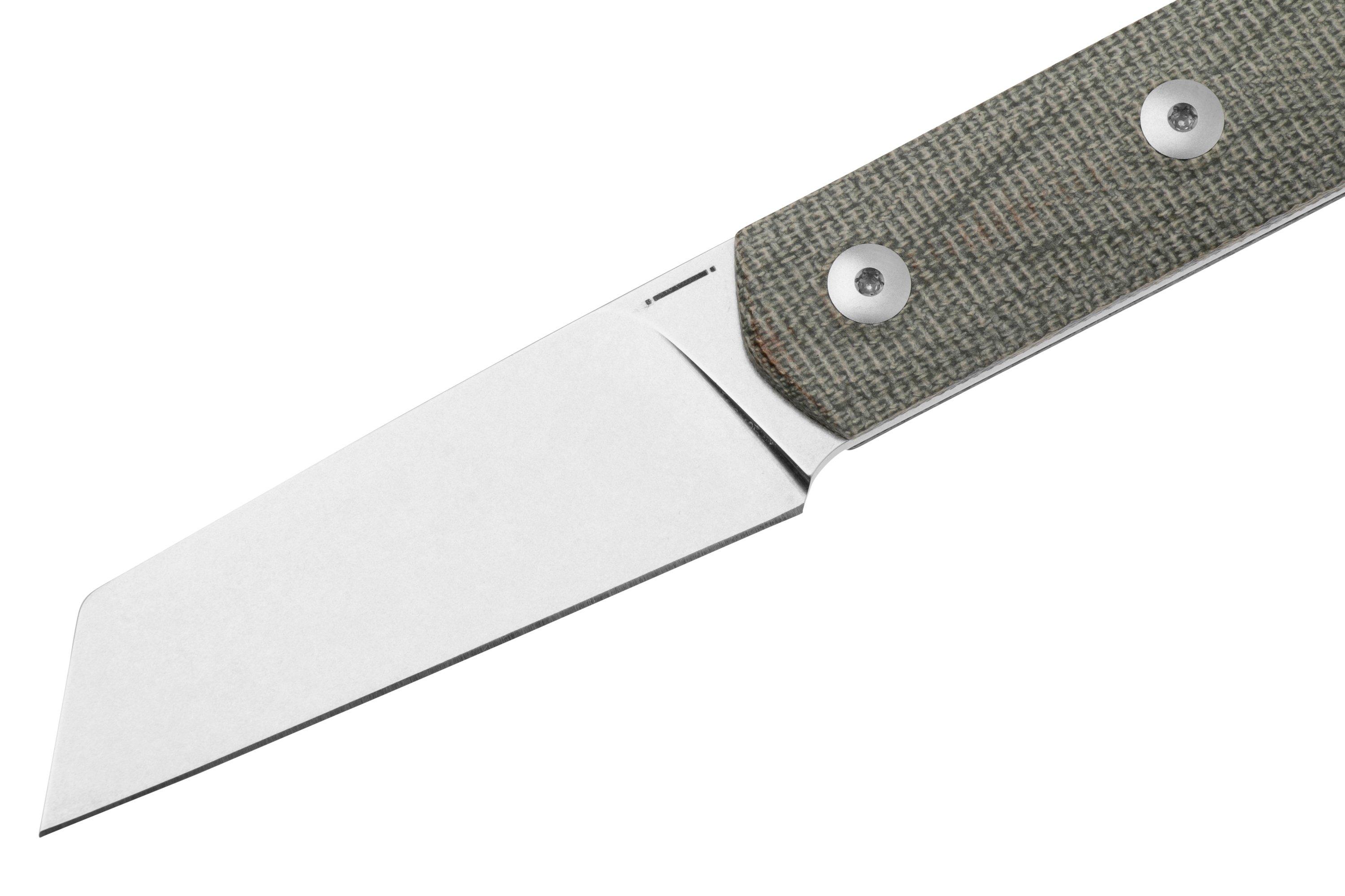 StraightLine Erny ER-GC Green Canvas Micarta, fixed knife ...