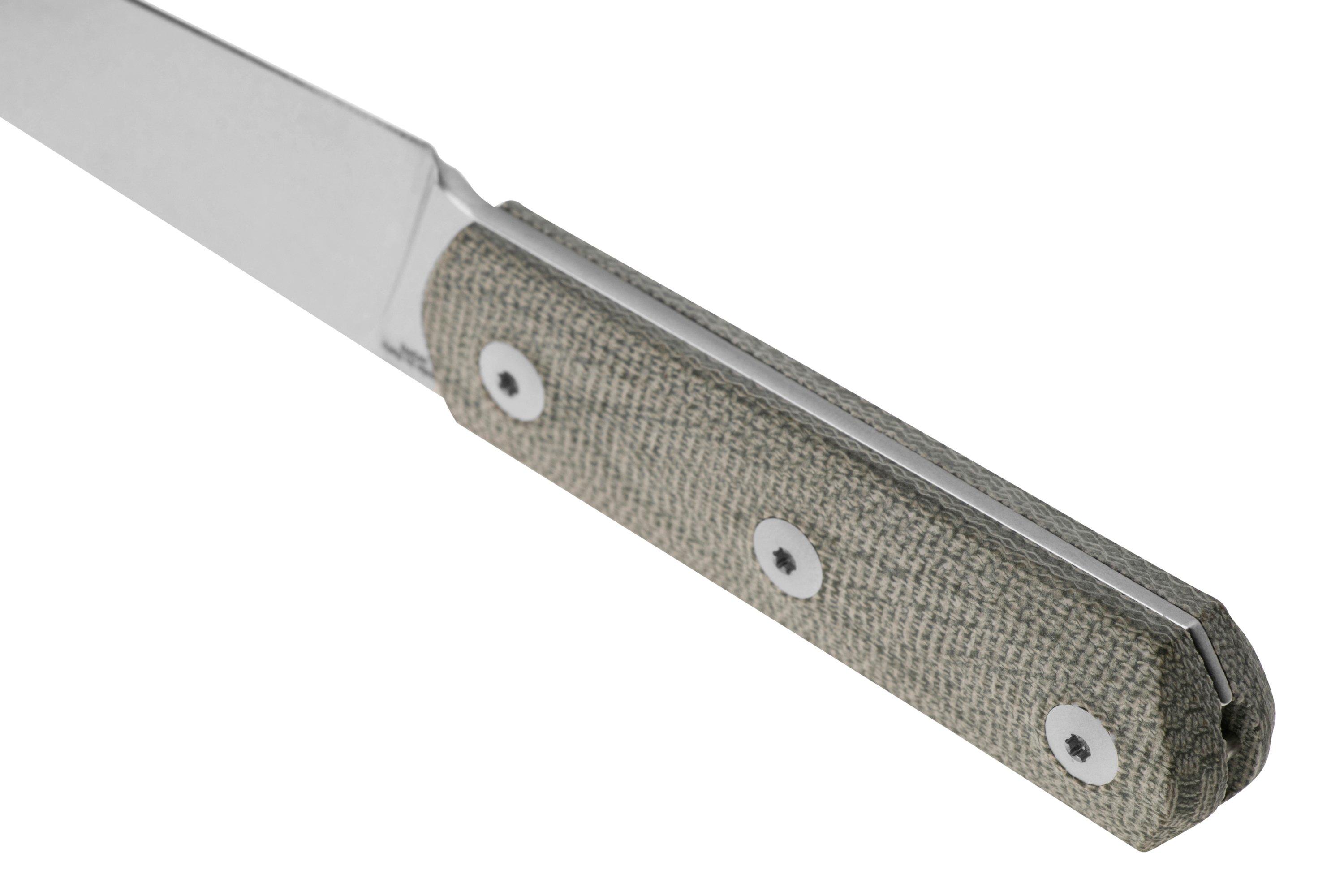 StraightLine Erny ER-GC Green Canvas Micarta, fixed knife ...
