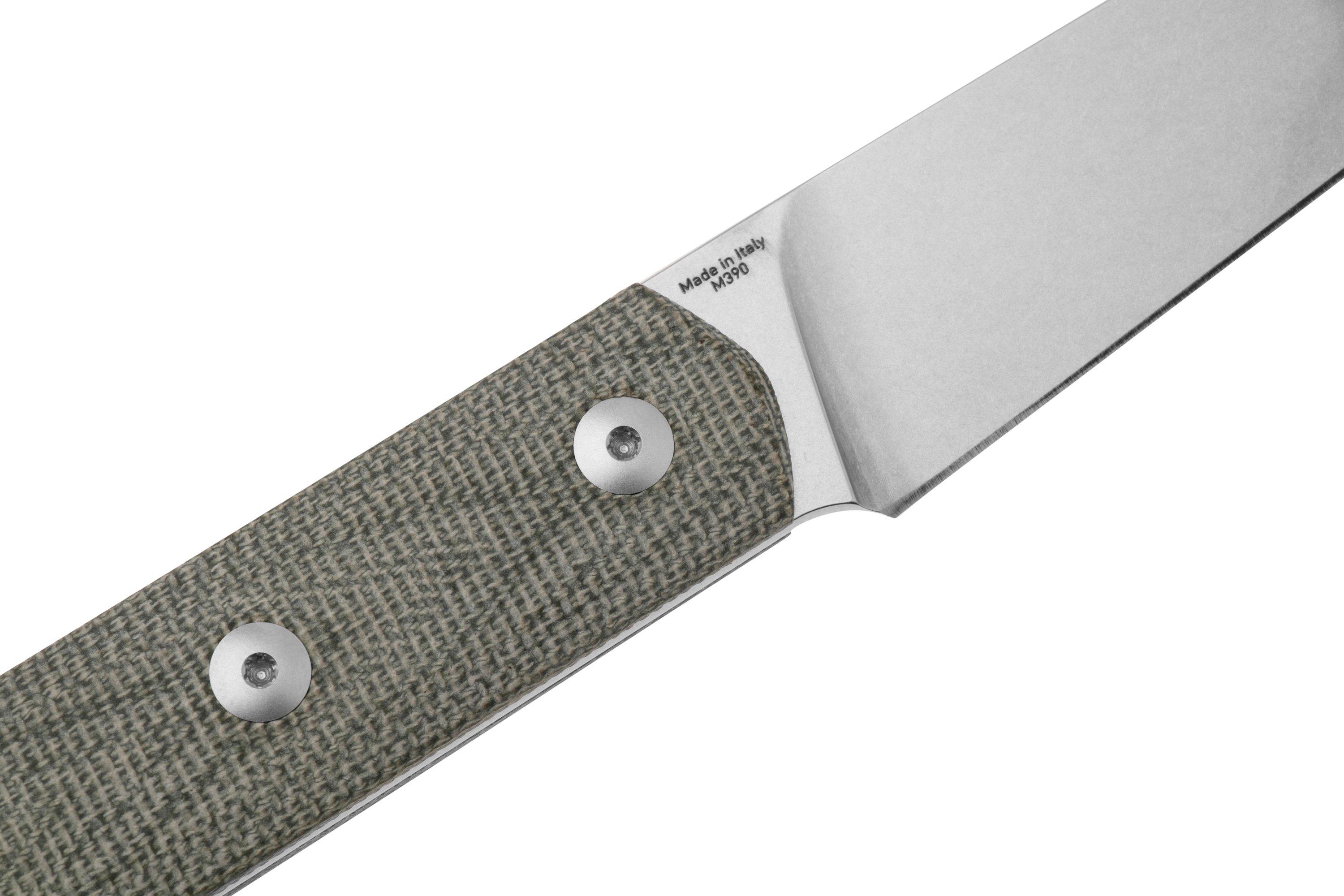 StraightLine Erny ER-GC Green Canvas Micarta, fixed knife ...