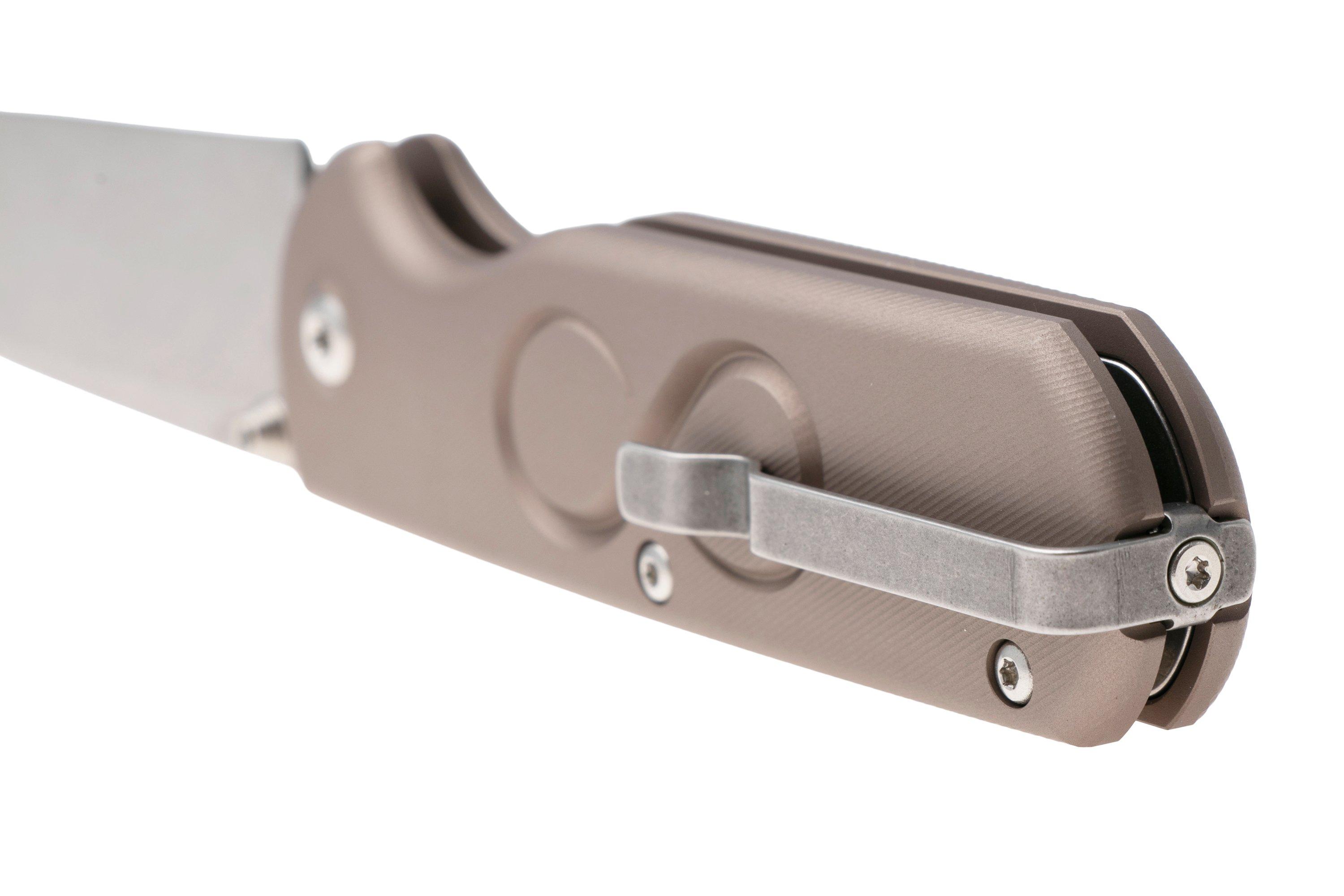 Straightline Rox RX-ATI, Stonewashed M390, Titanium Anodized Aluminum ...