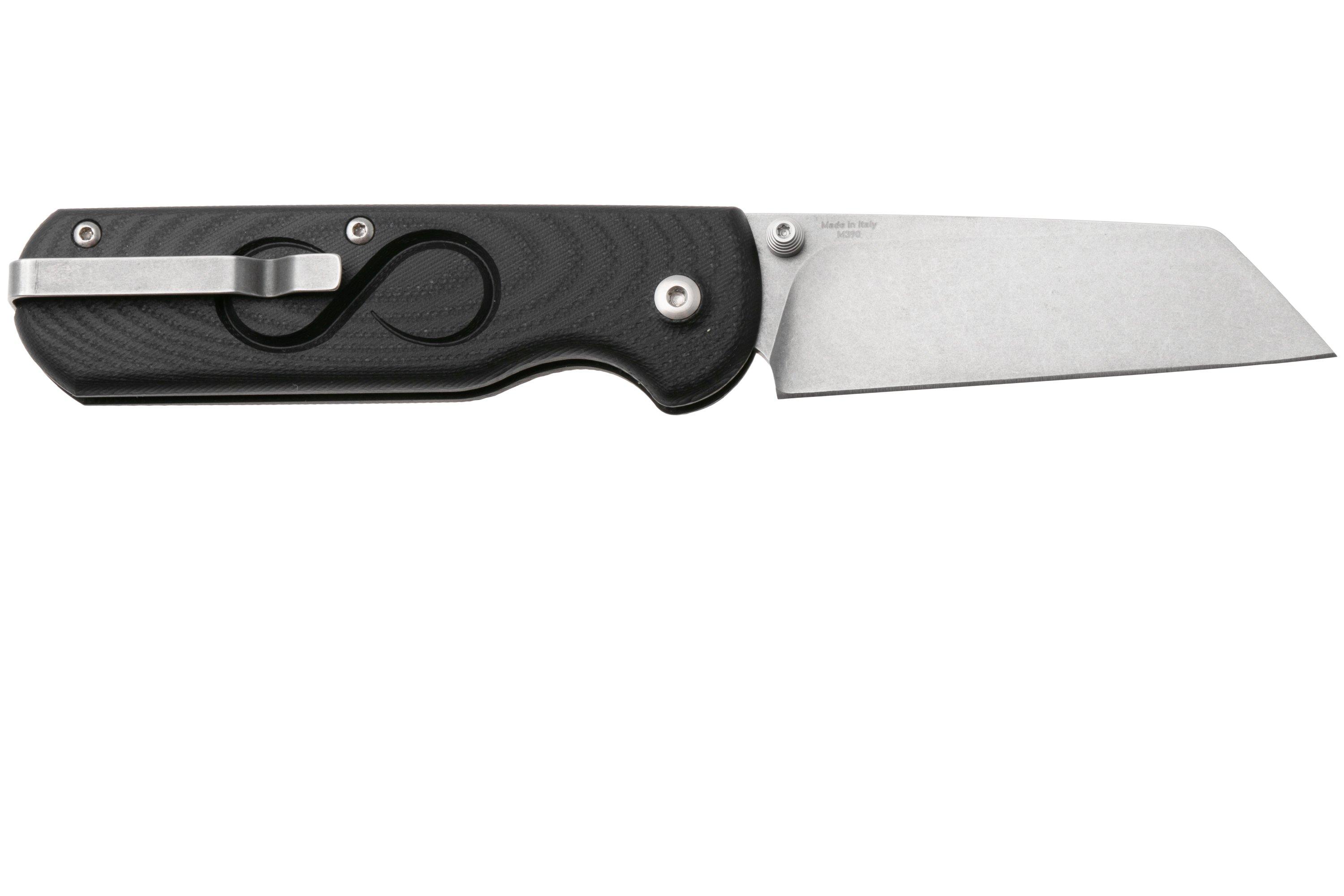 Straightline Rox RX-BG, Stonewashed M390, Black G10 pocket knife ...