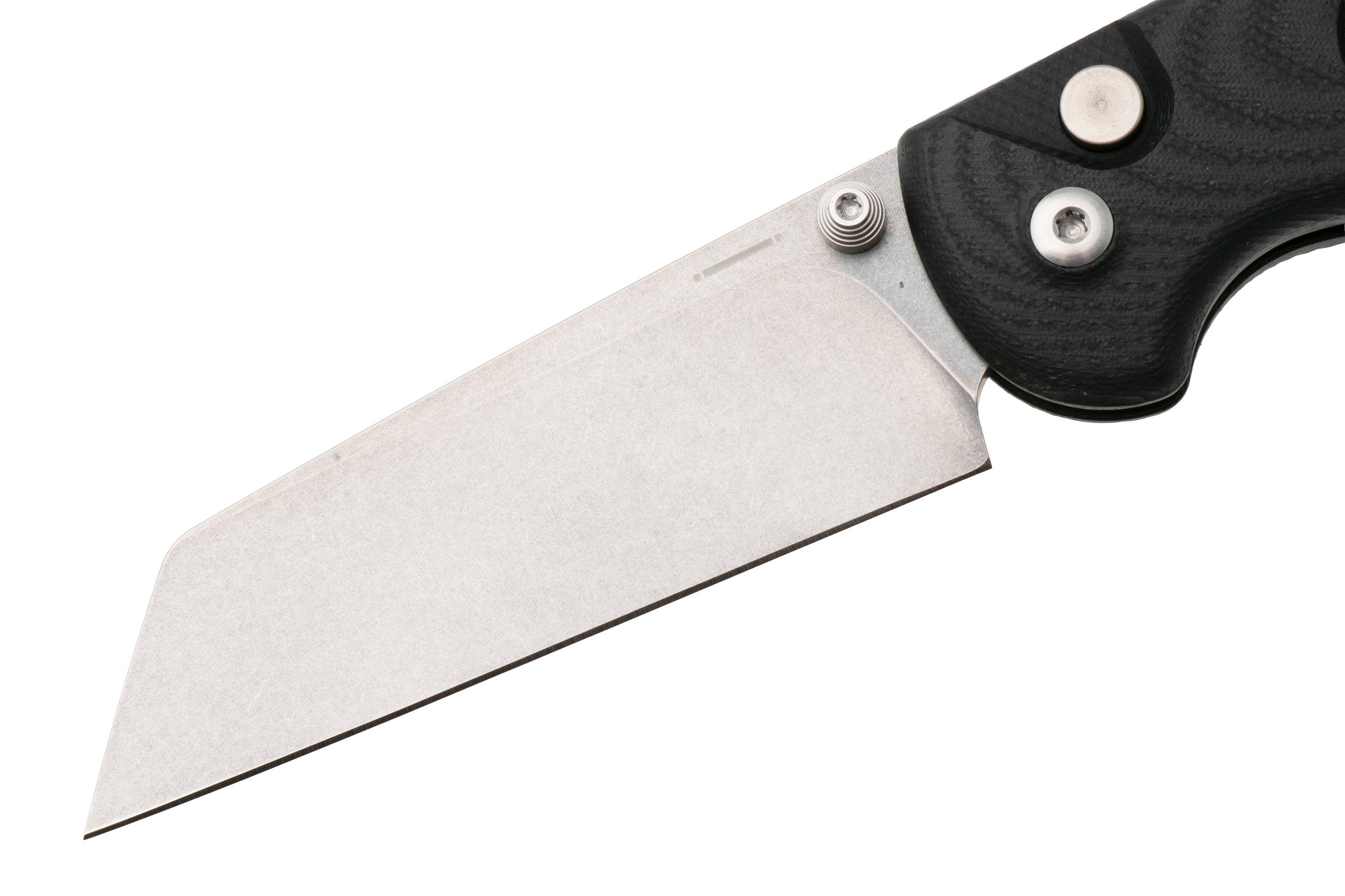 Straightline Rox RX-BG, Stonewashed M390, Black G10 pocket knife ...