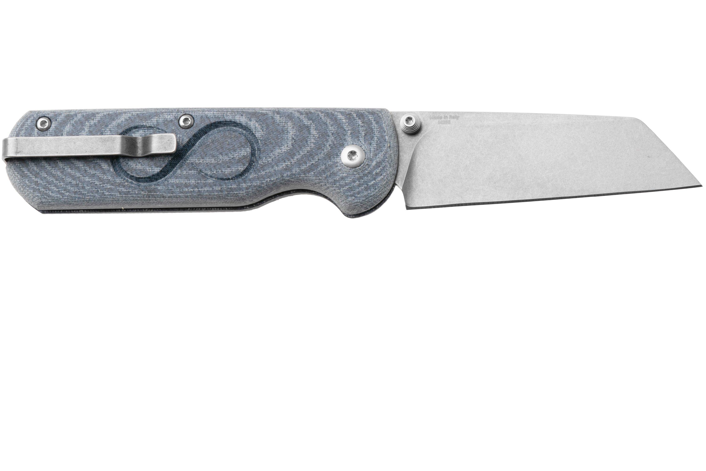 Straightline Rox RX-DC, Stonewashed M390, Denim Canvas Micarta, navaja ...