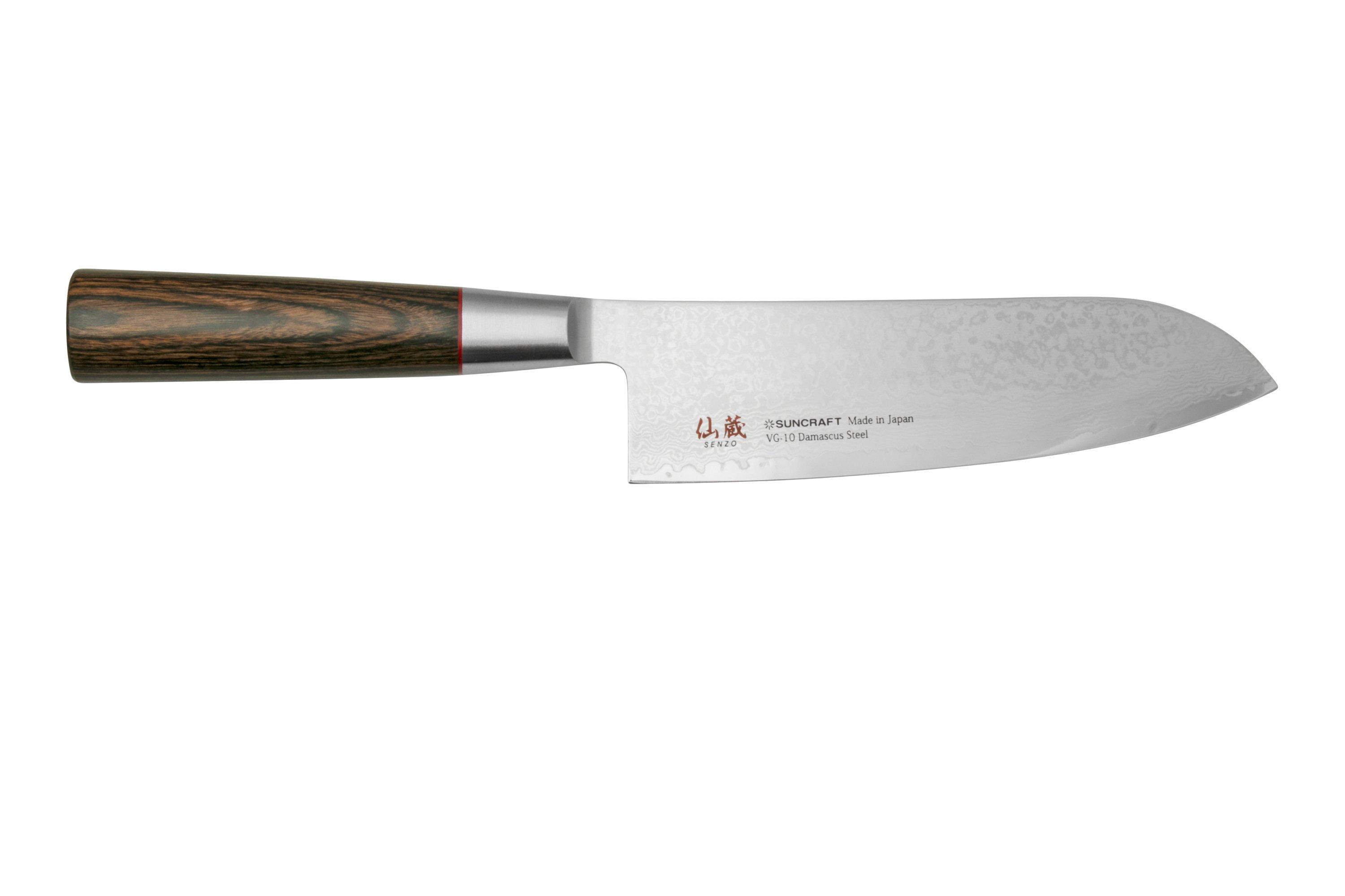 Suncraft Senzo Classic ID-04 Santoku knife 16.7cm | Advantageously ...