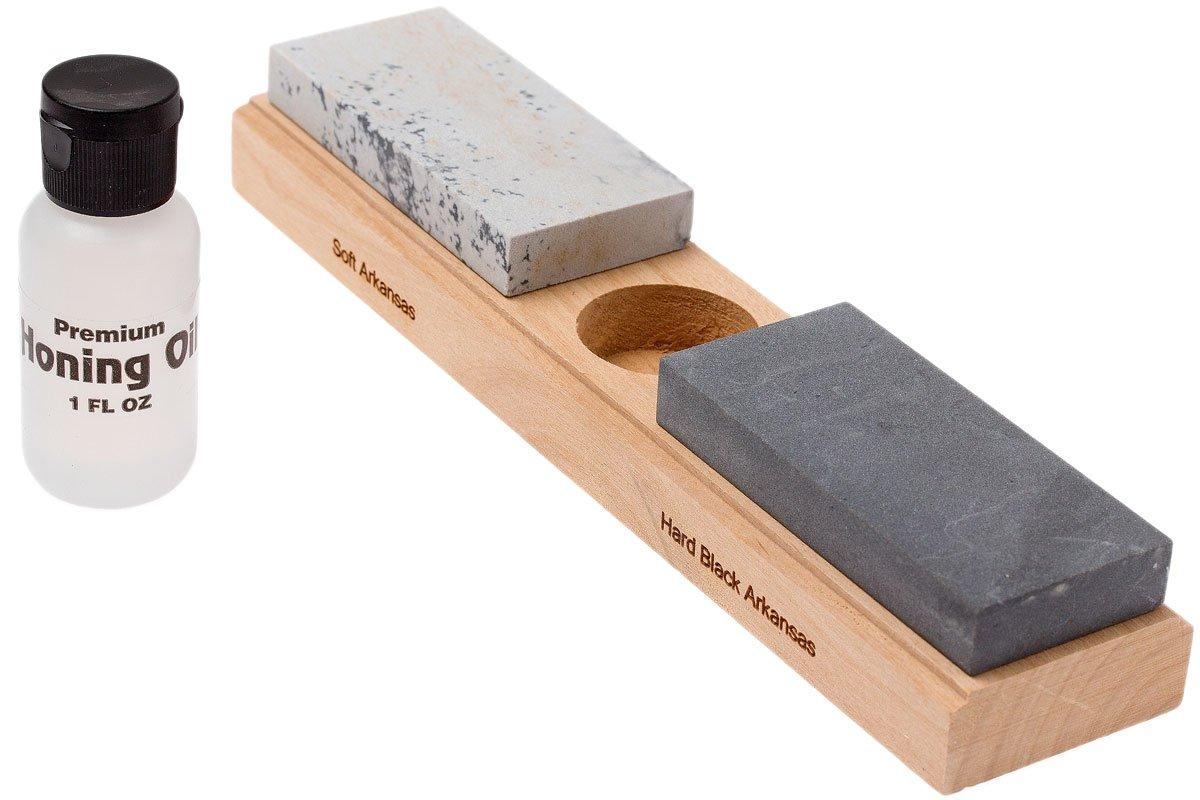 Arkansas Sportsman 2 Stone honing set, Soft/Hard Black Arkansas
