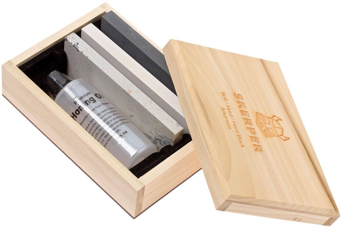 Skerper Arkansas Deluxe Schleifset NAHK03, Soft/Hard/Hard Black ...