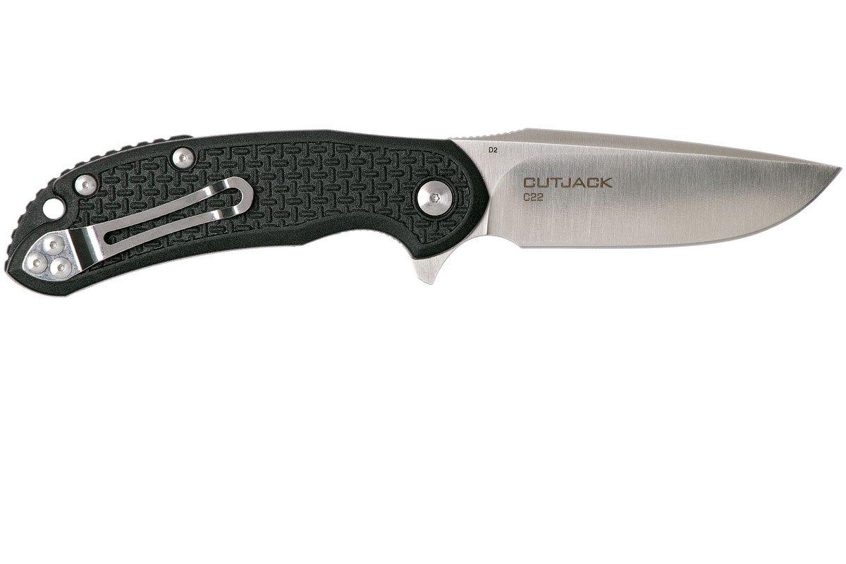 Steel Will Cutjack C22-1BK Black FRN, D2 blade pocket knife ...
