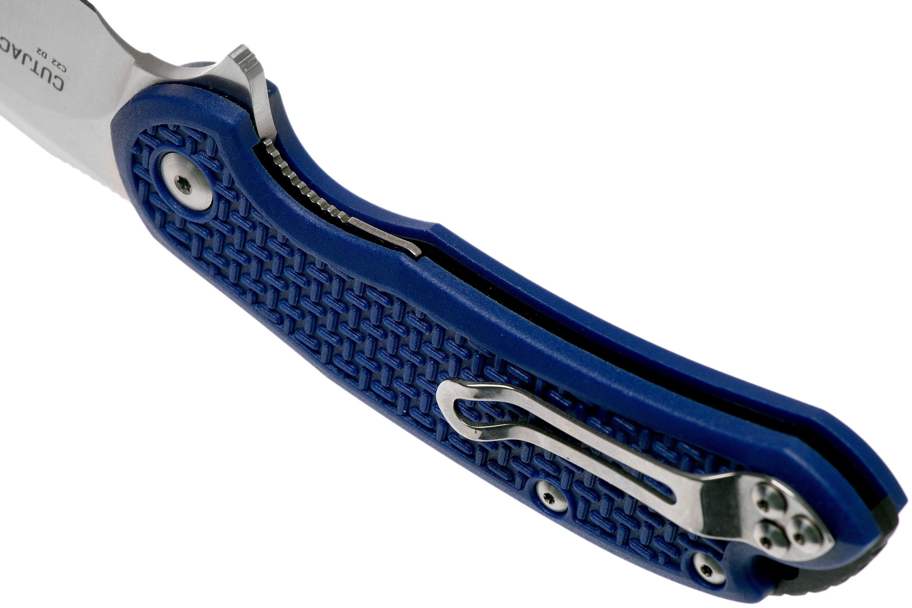 Steel Will Cutjack C22-1BL Blue FRN, D2 blade pocket knife ...