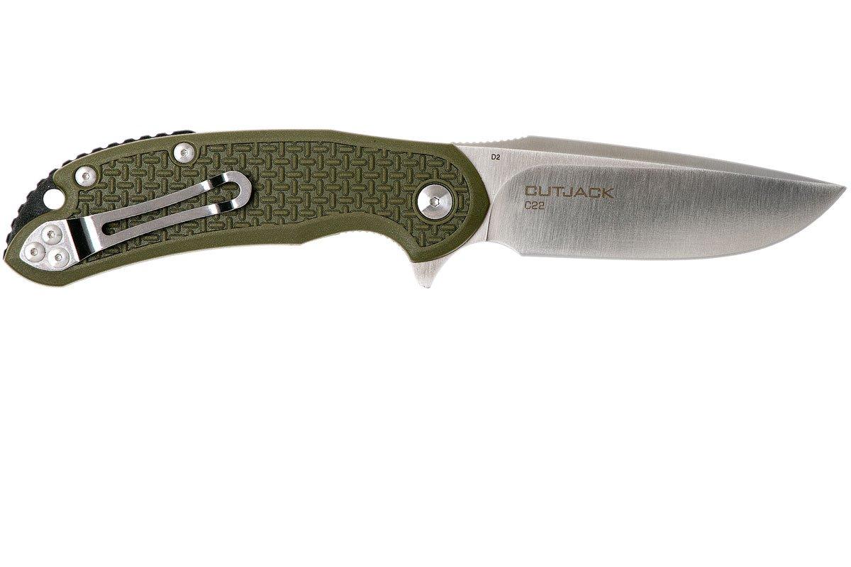 Steel Will Cutjack C22-1OD Green FRN, D2 blade pocket knife ...