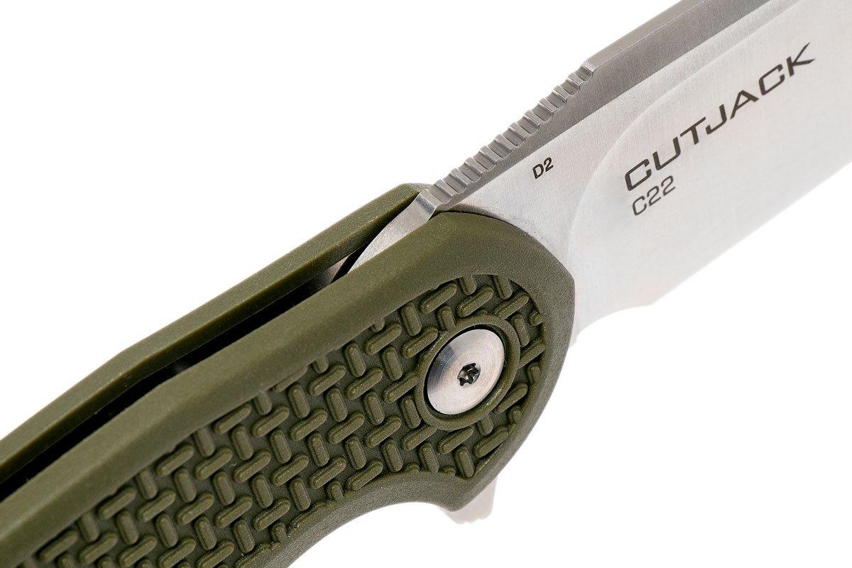 Steel Will Cutjack C22-1OD Green FRN, D2 blade pocket knife ...