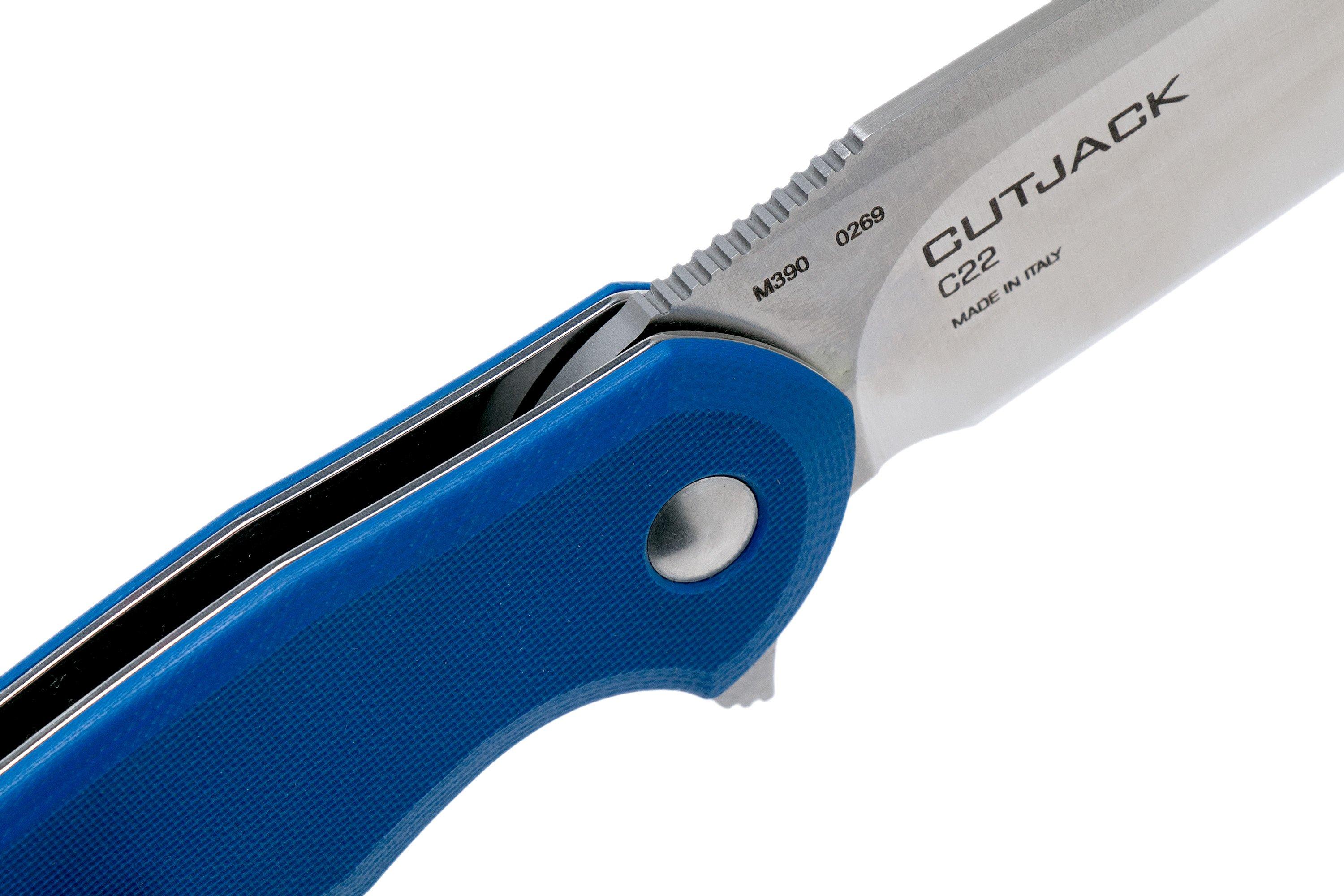 Steel Will Cutjack C22-2BL Blue G10, M390 blade pocket knife ...