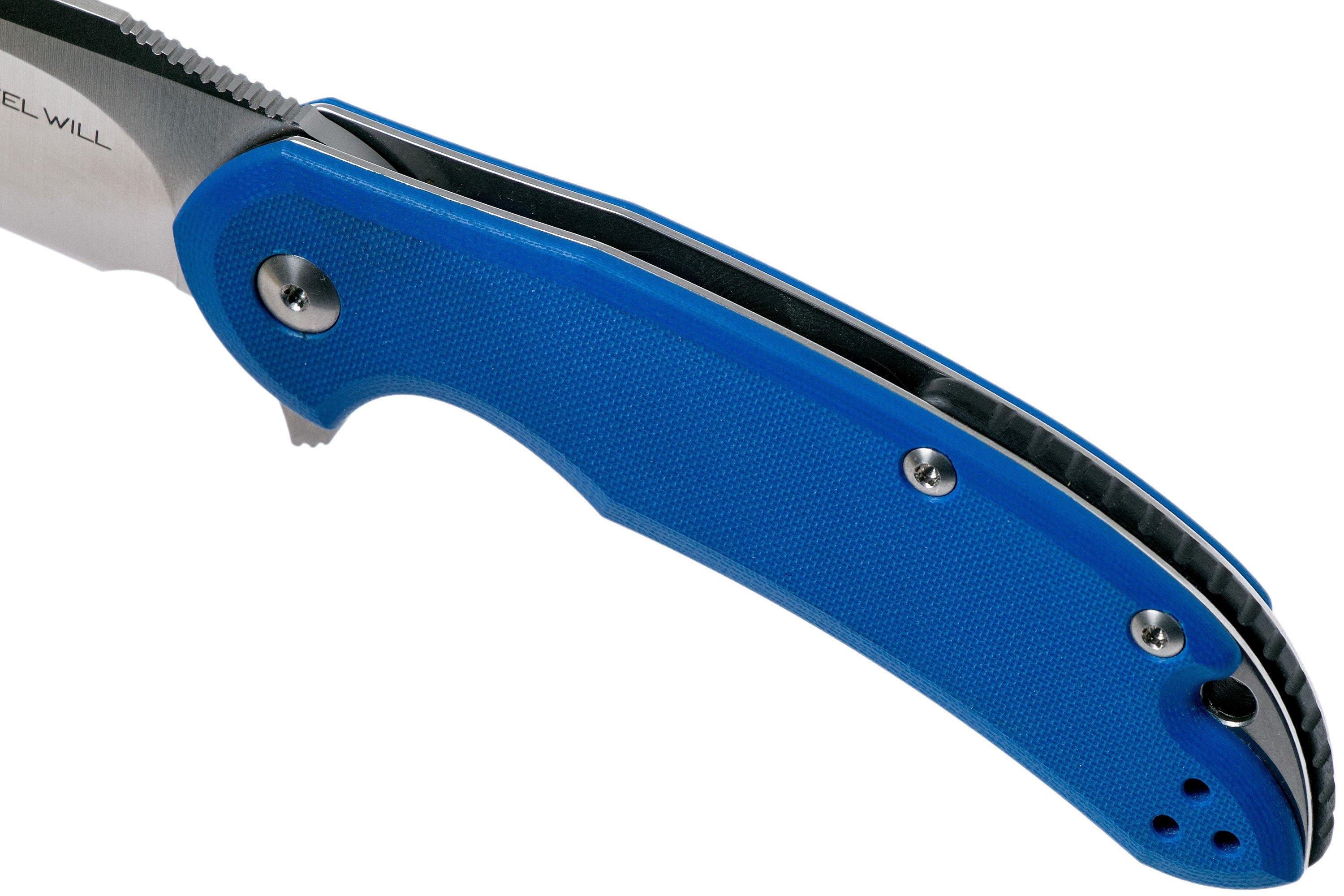 Steel Will Cutjack C22-2BL Blue G10, M390 blade pocket knife ...