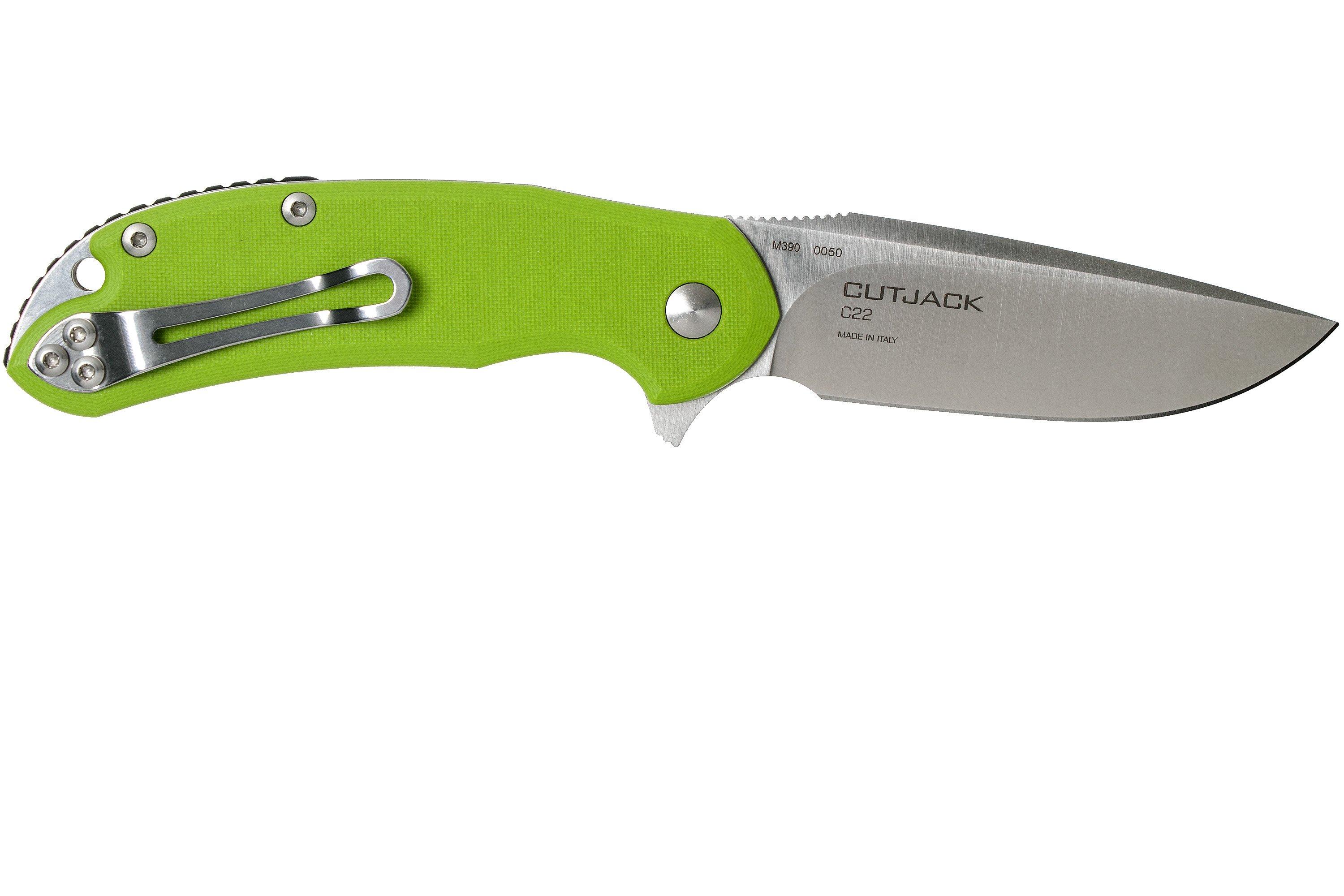 Steel Will Cutjack C22-2GR Green G10, M390 blade pocket knife ...