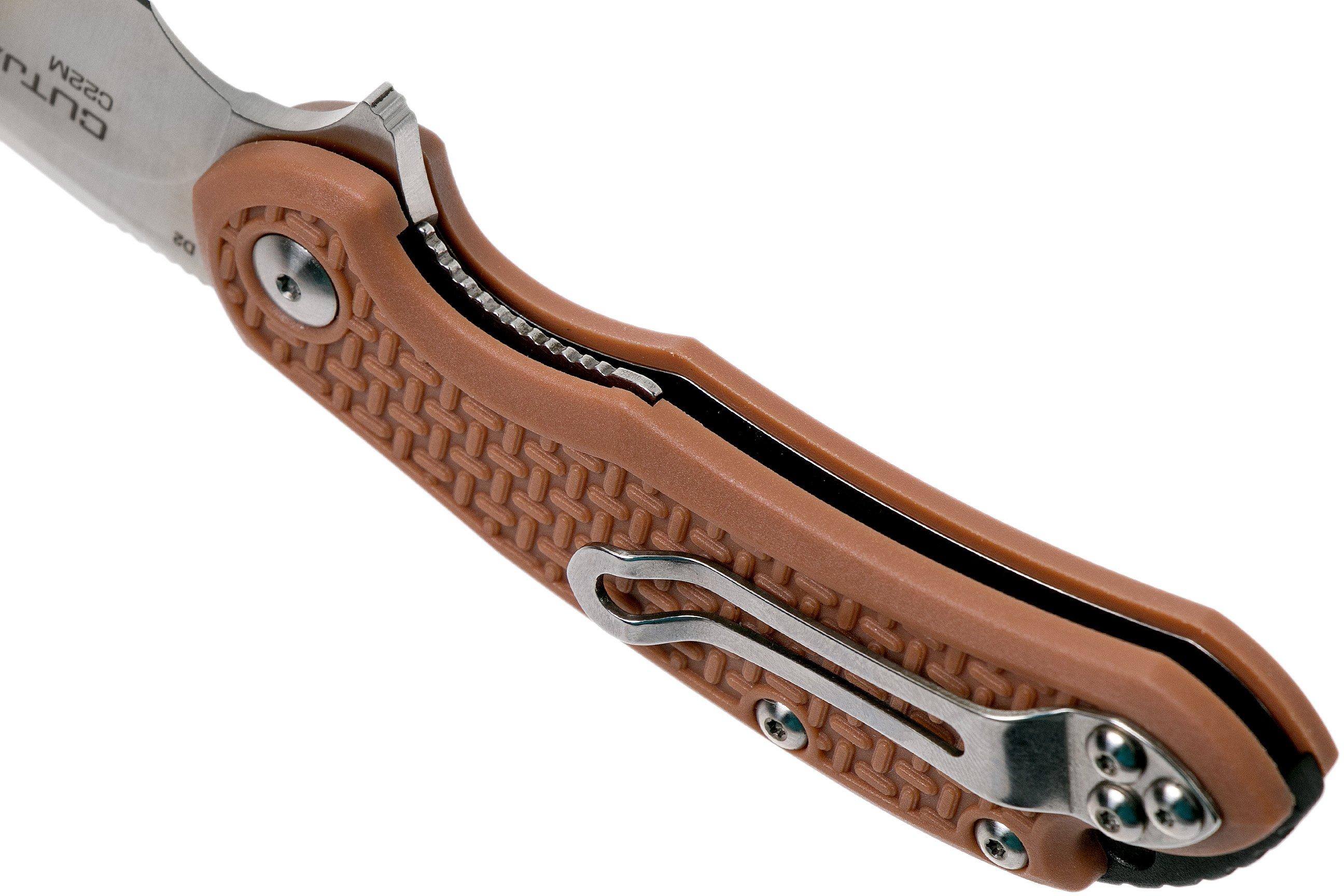 Steel Will Cutjack C22M-1TN Tan FRN, D2 blade pocket knife ...