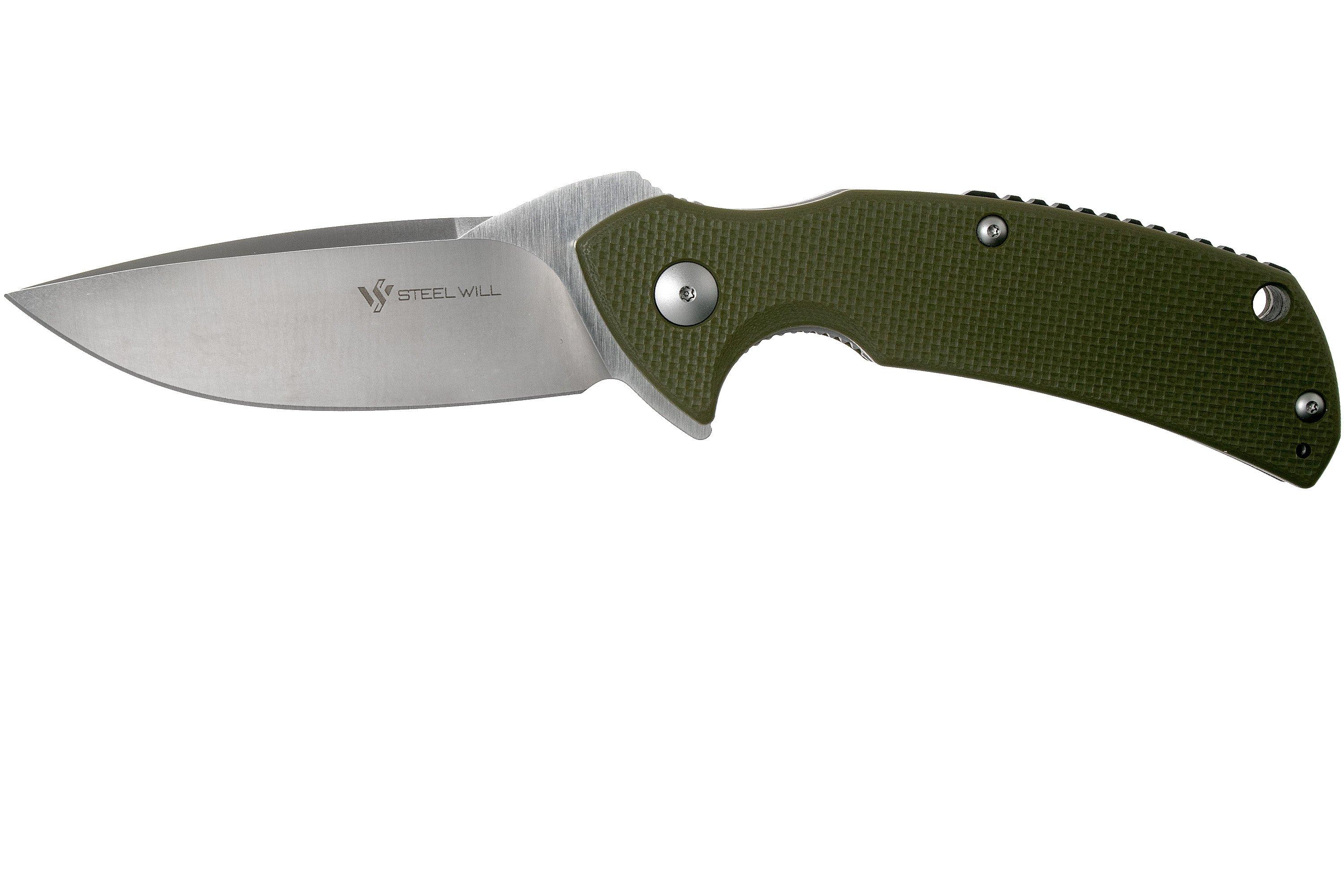 Steel Will Plague Doctor F16M-02, OD green, pocket knife ...