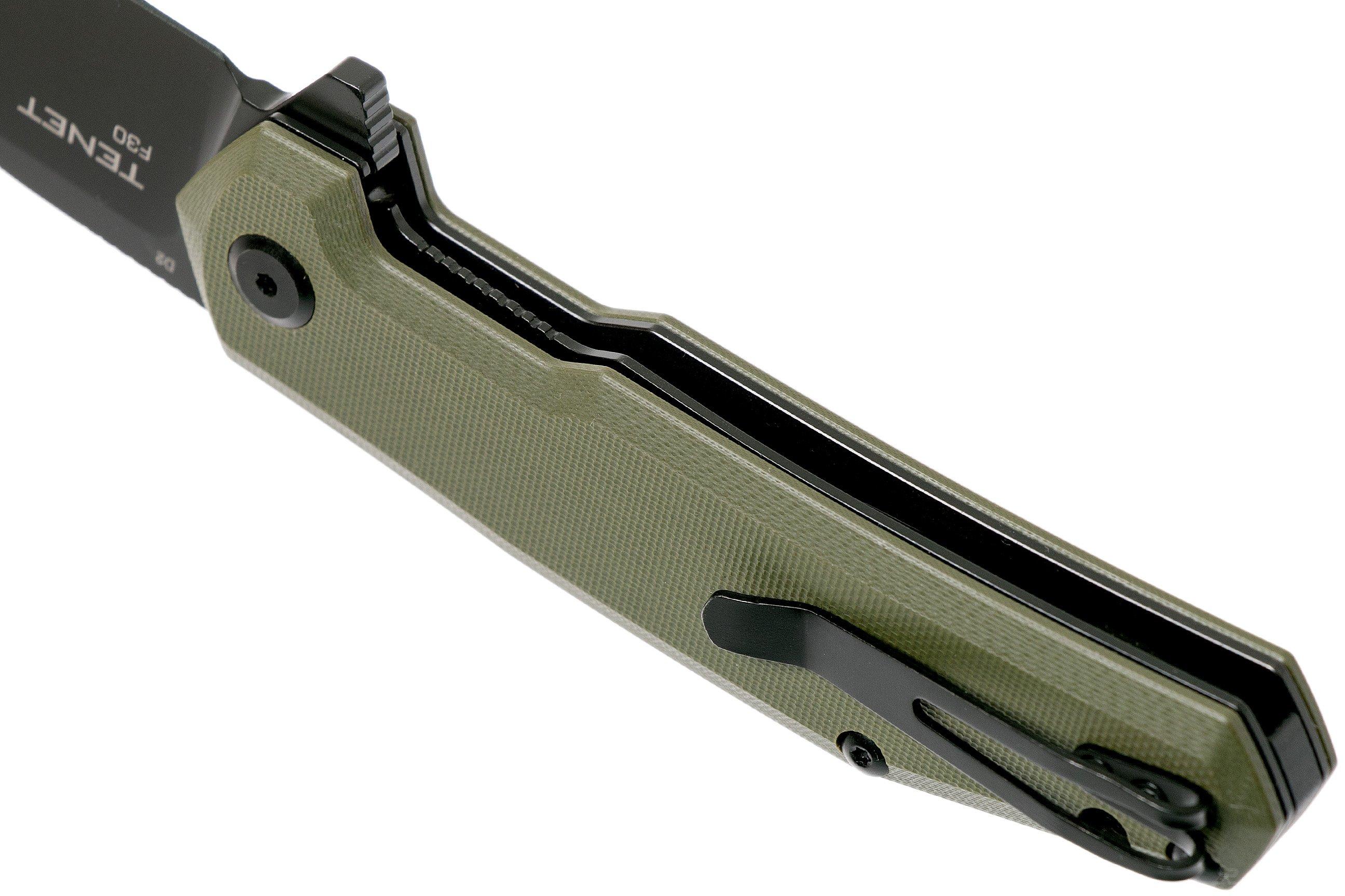 Steel Will Tenet F30-33 D2 Black Blade, OD Green G10, pocket knife ...