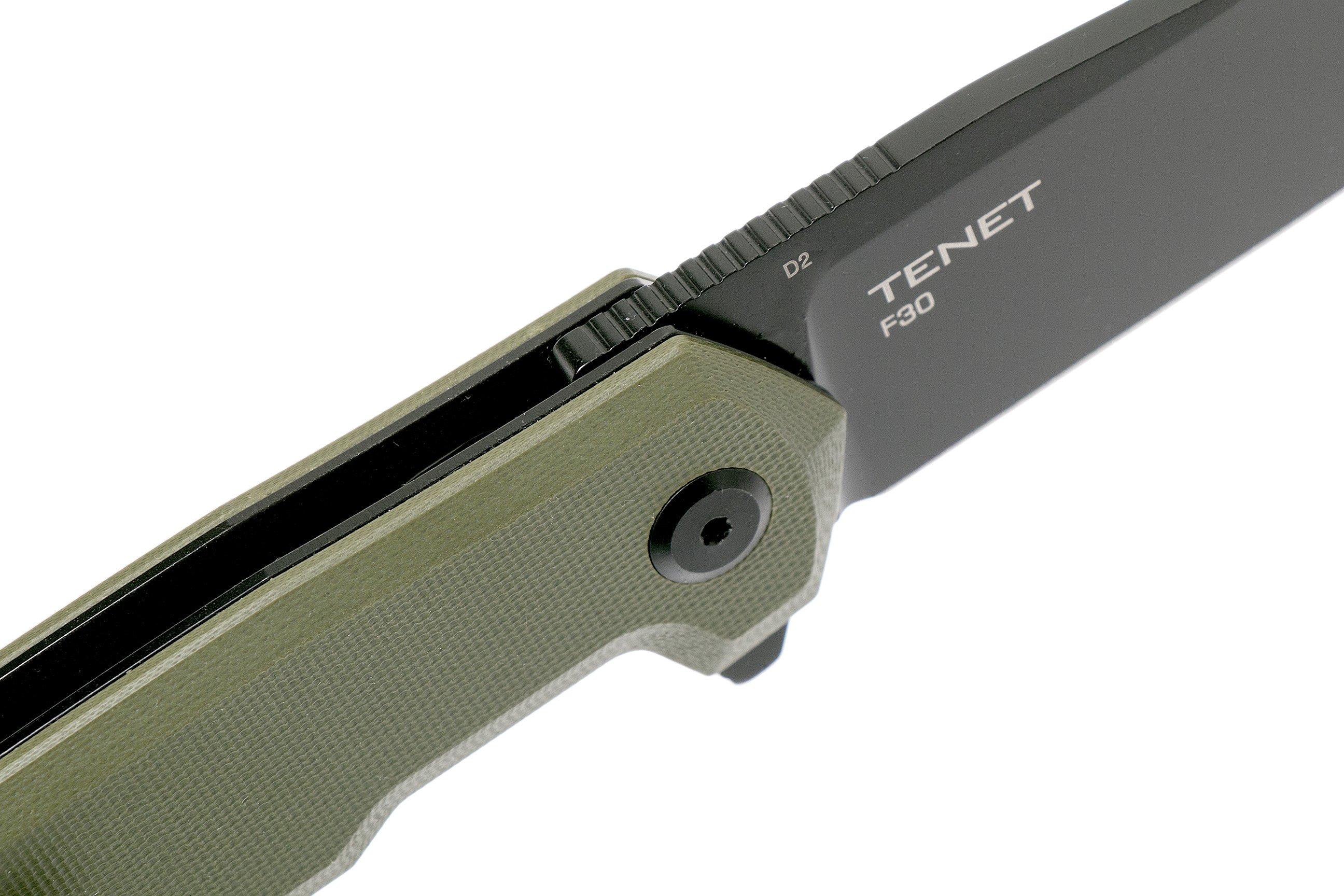 Steel Will Tenet F30-33 D2 Black Blade, OD Green G10, pocket knife ...