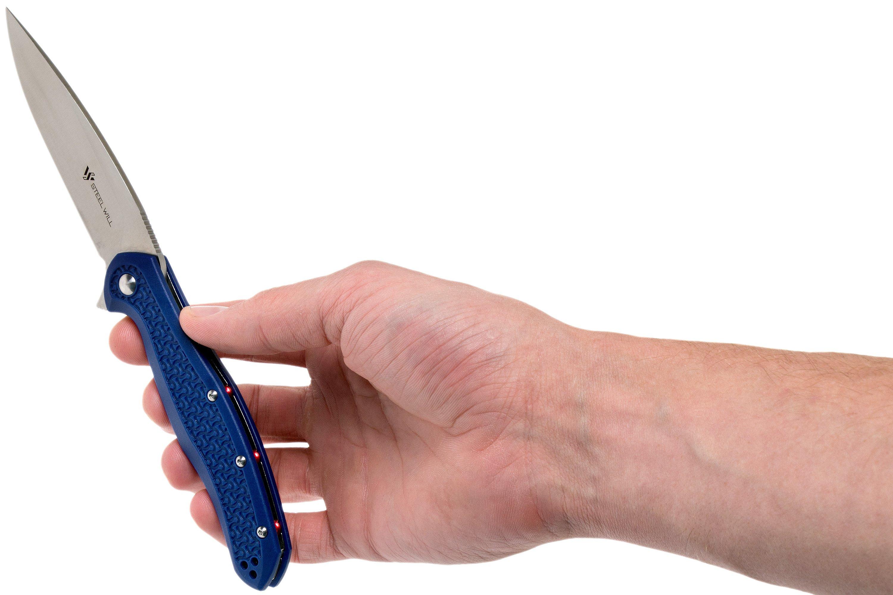 Steel Will Intrigue F45-17 Blue FRN, Red Standoffs, pocket knife ...