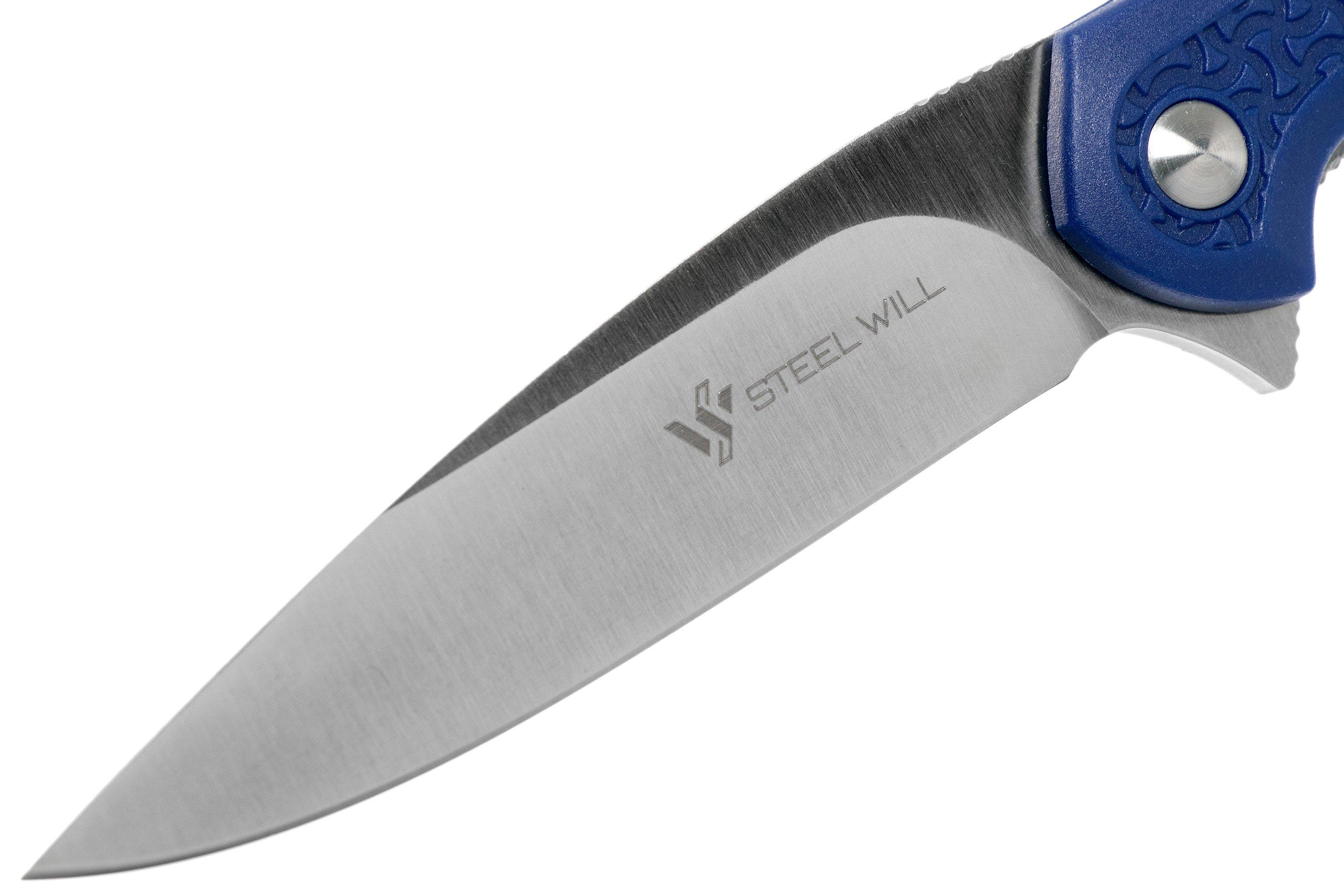 Steel Will Intrigue F45M-17 Blue FRN, Red Standoffs, pocket knife ...