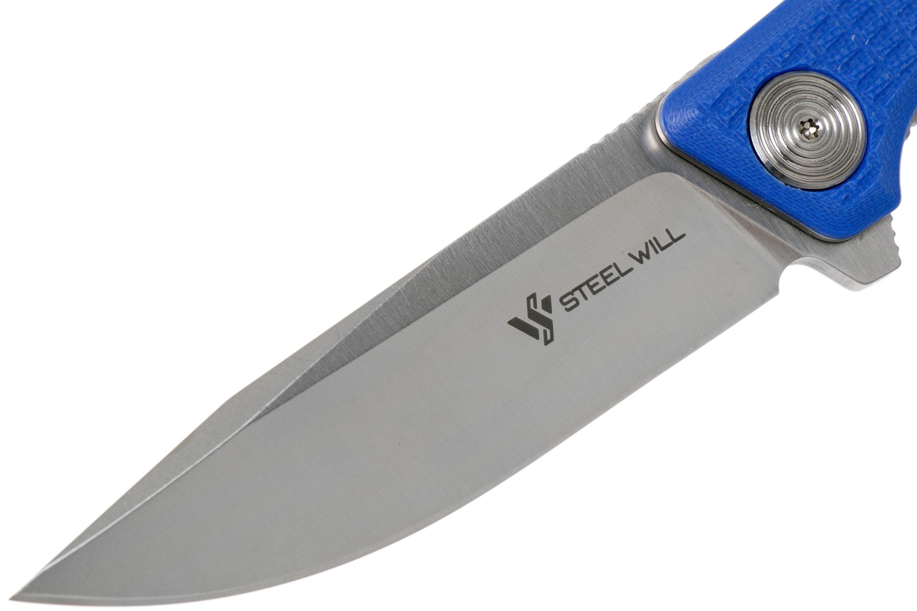 Steel Will Shaula F61-11 Blue, Satin pocket knife | Advantageously ...