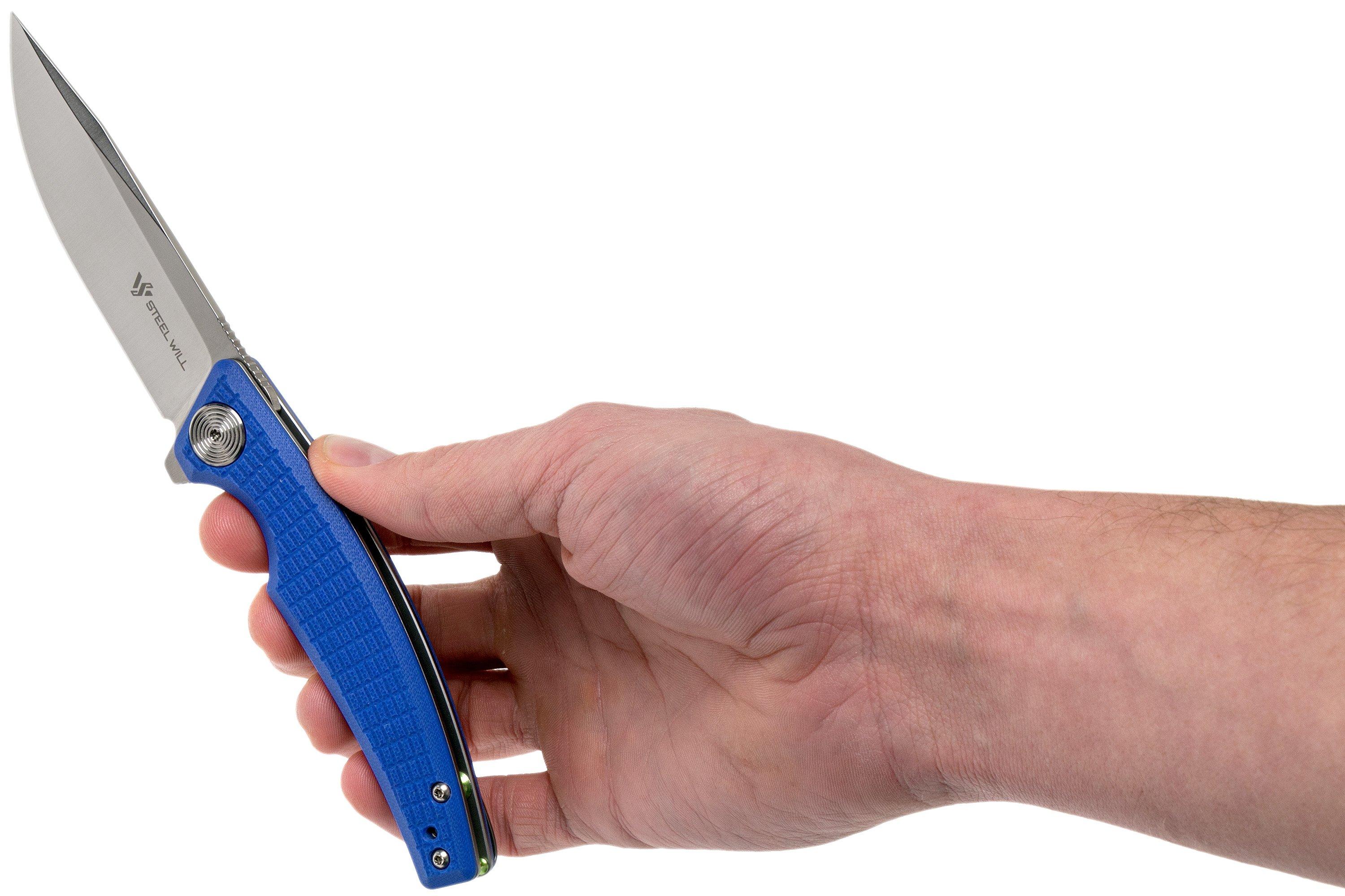 Steel Will Shaula F61-11 Blue, Satin coltello da tasca | Fare acquisti ...