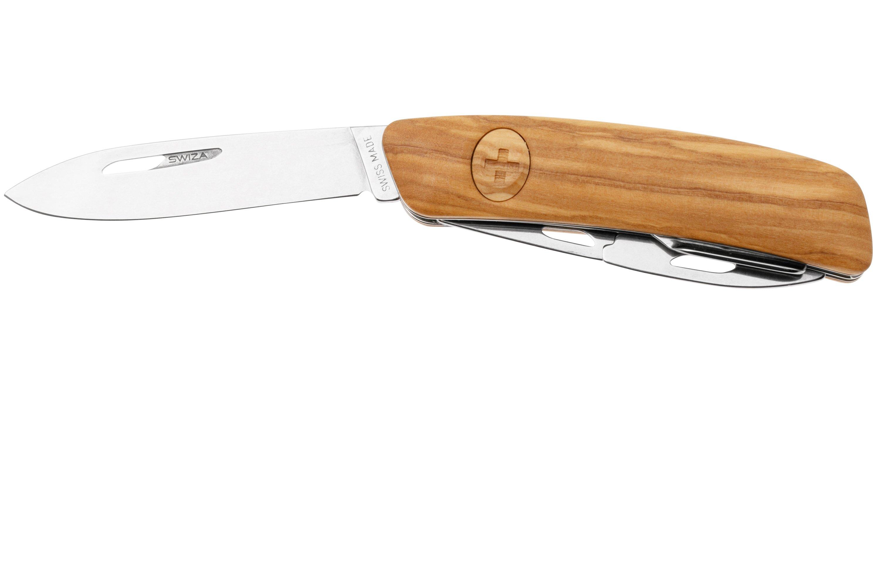 Swiza D03-OW Swiss pocket knife, olive wood | Advantageously shopping ...