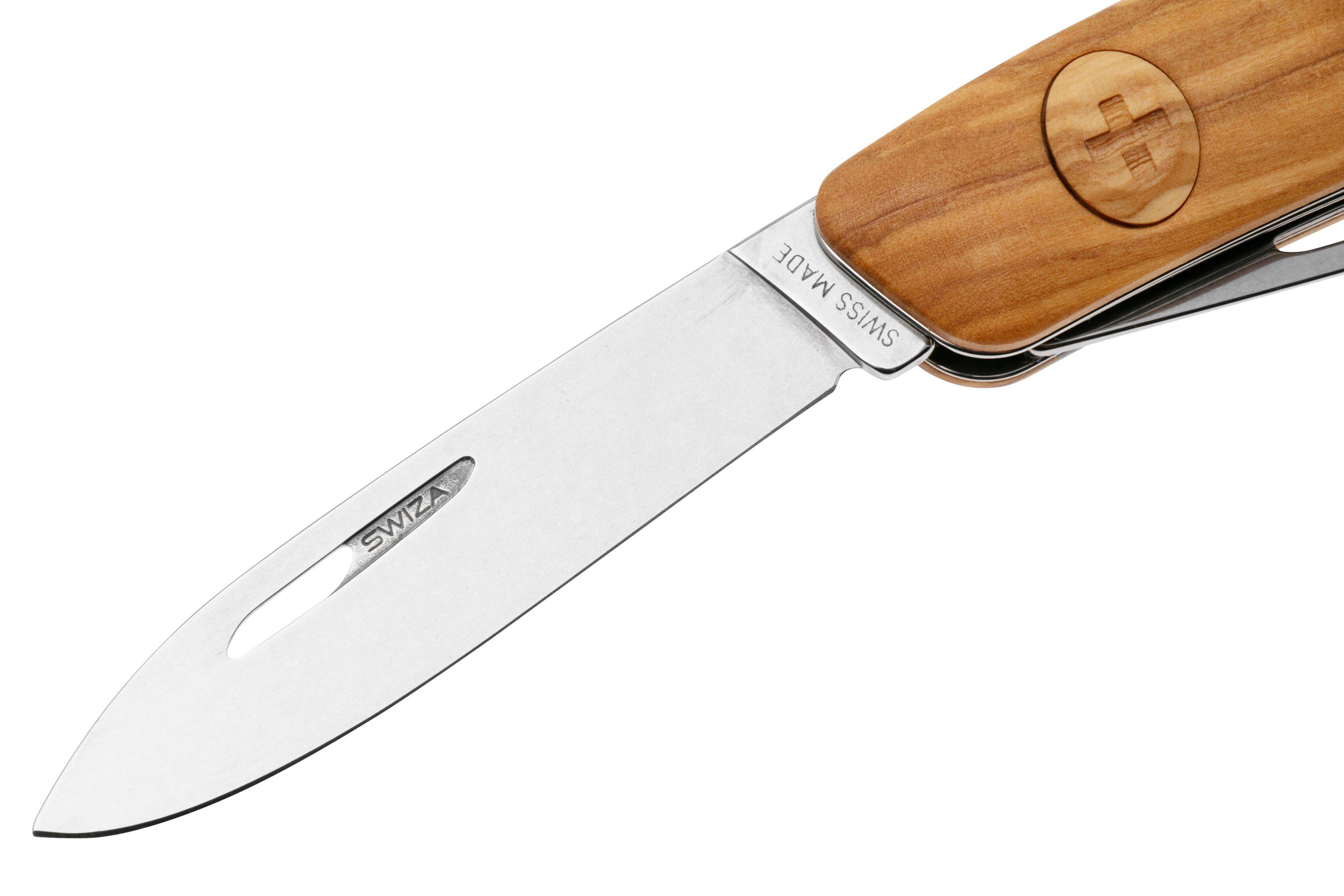 Swiza D03-OW Swiss pocket knife, olive wood | Advantageously shopping at Knivesandtools.com