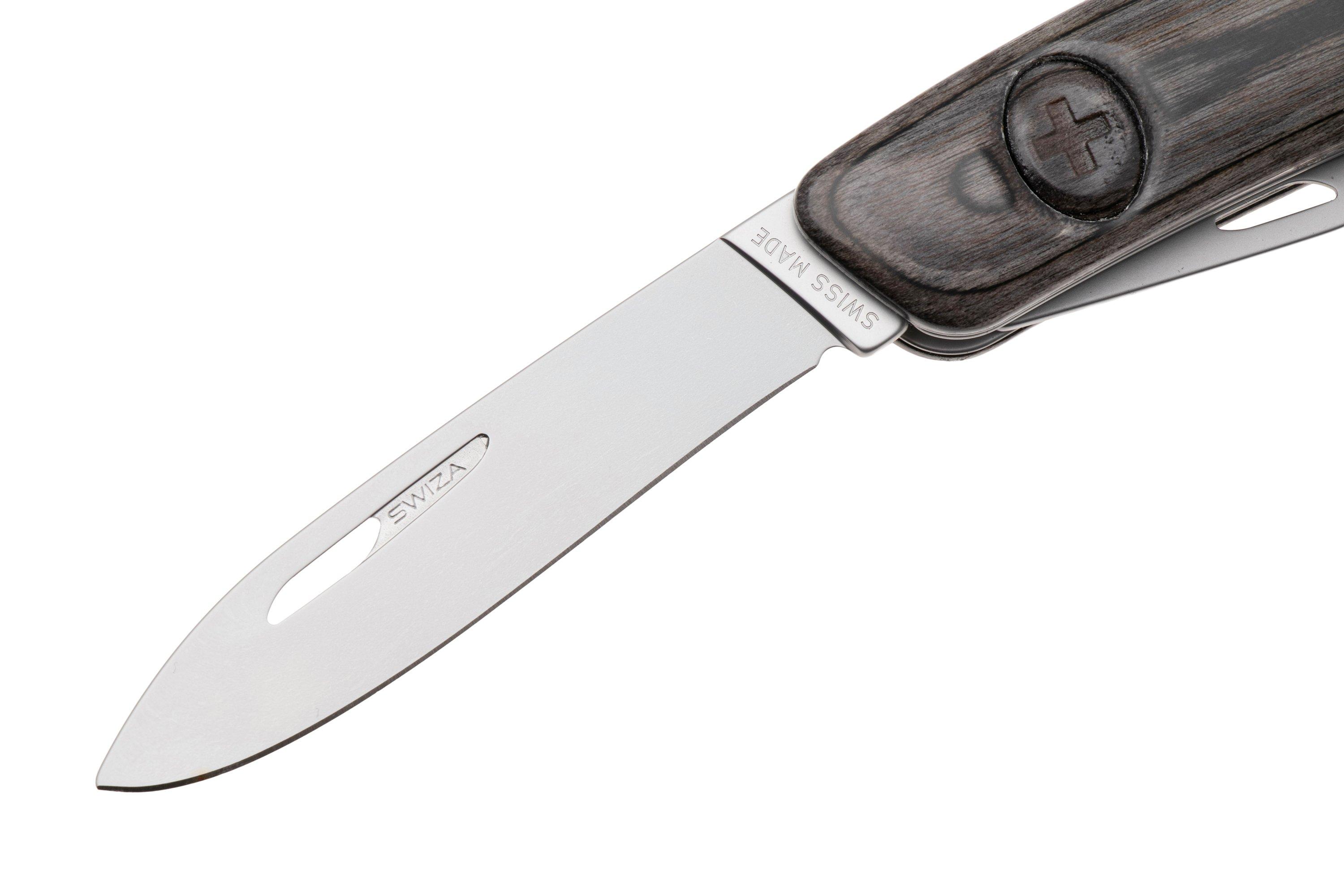 Swiza D03 AM, KNI.0036.6510, Laminate Black, Swiss pocket knife, 6 tools | Advantageously ...