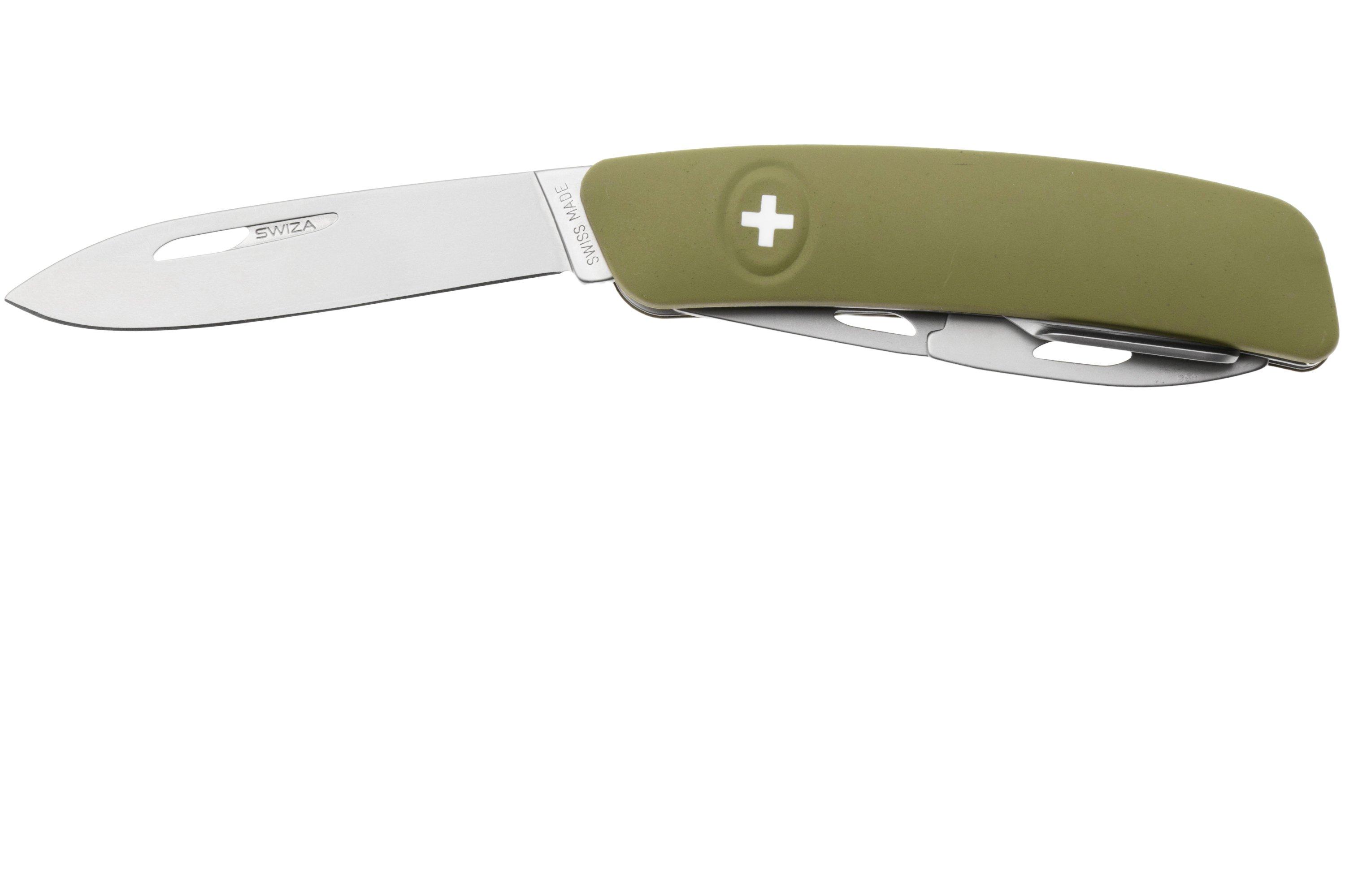 Swiza D03 AM, KNI.0036.1050, Olive, Swiss pocket knife, 6 tools ...