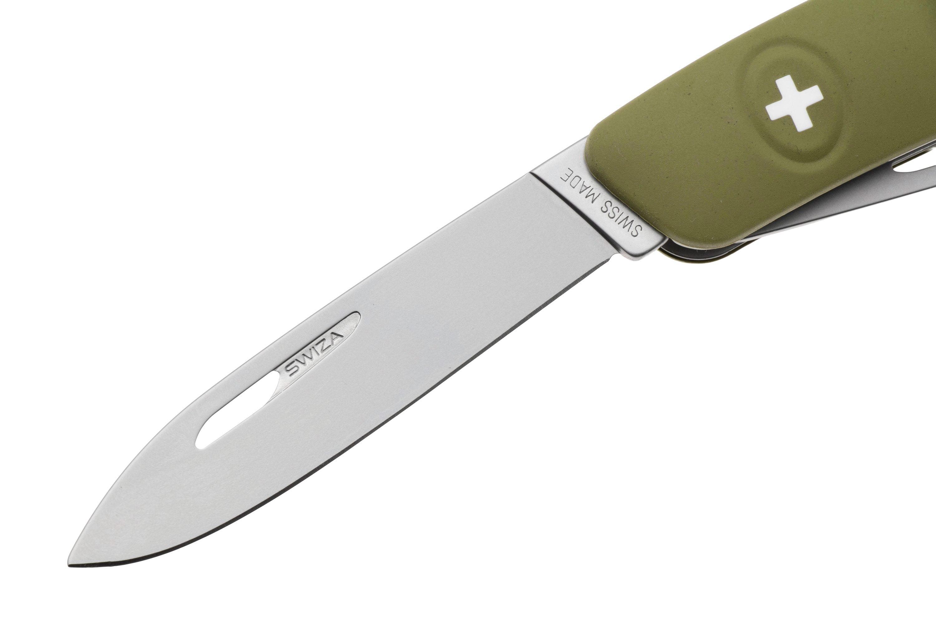 Swiza D03 AM, KNI.0036.1050, Olive, Swiss pocket knife, 6 tools | Advantageously shopping at ...