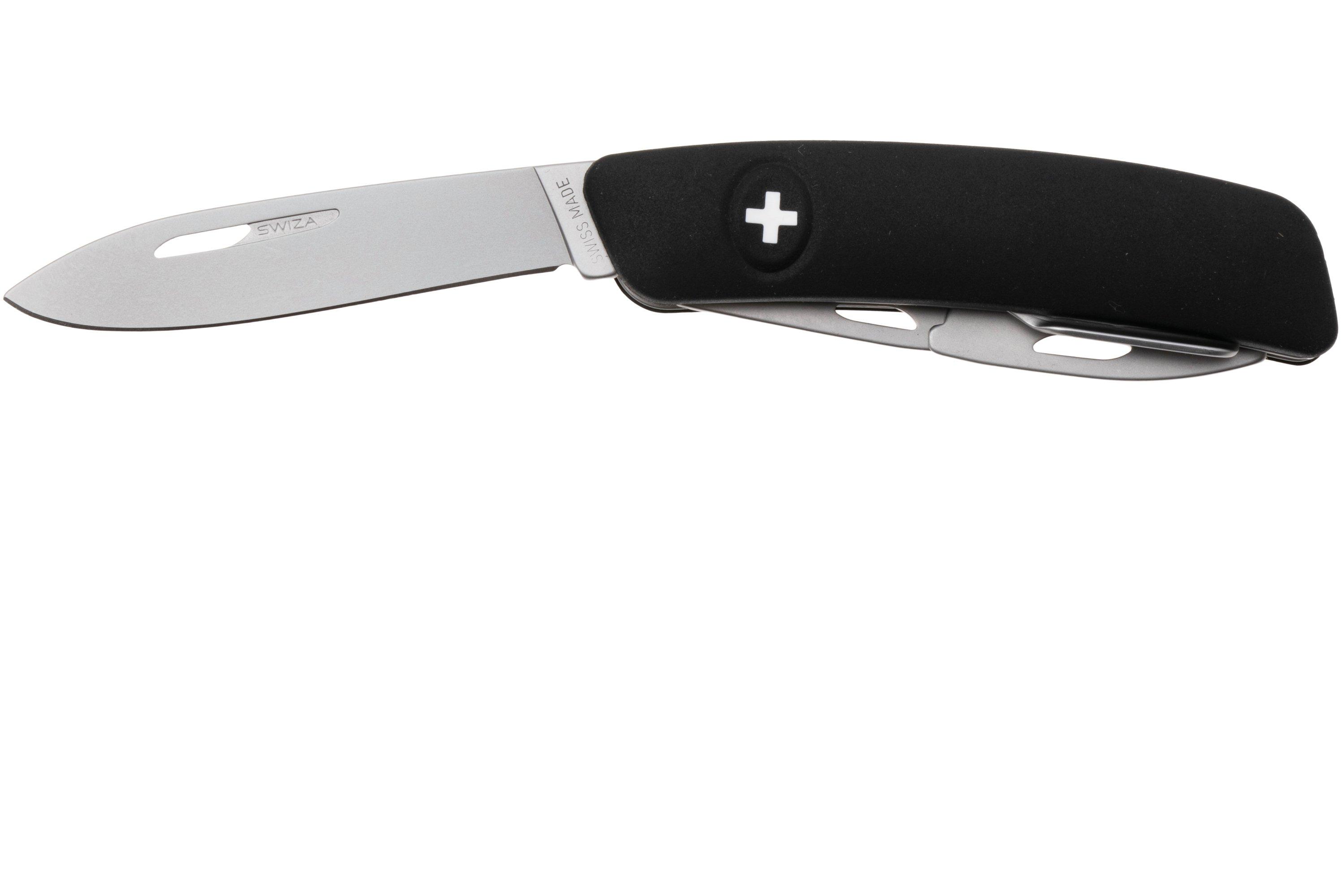 Swiza D04 AM, KNI.0046.1010, Black Zwitsers zakmes, 6 tools | Voordelig kopen bij knivesandtools.be