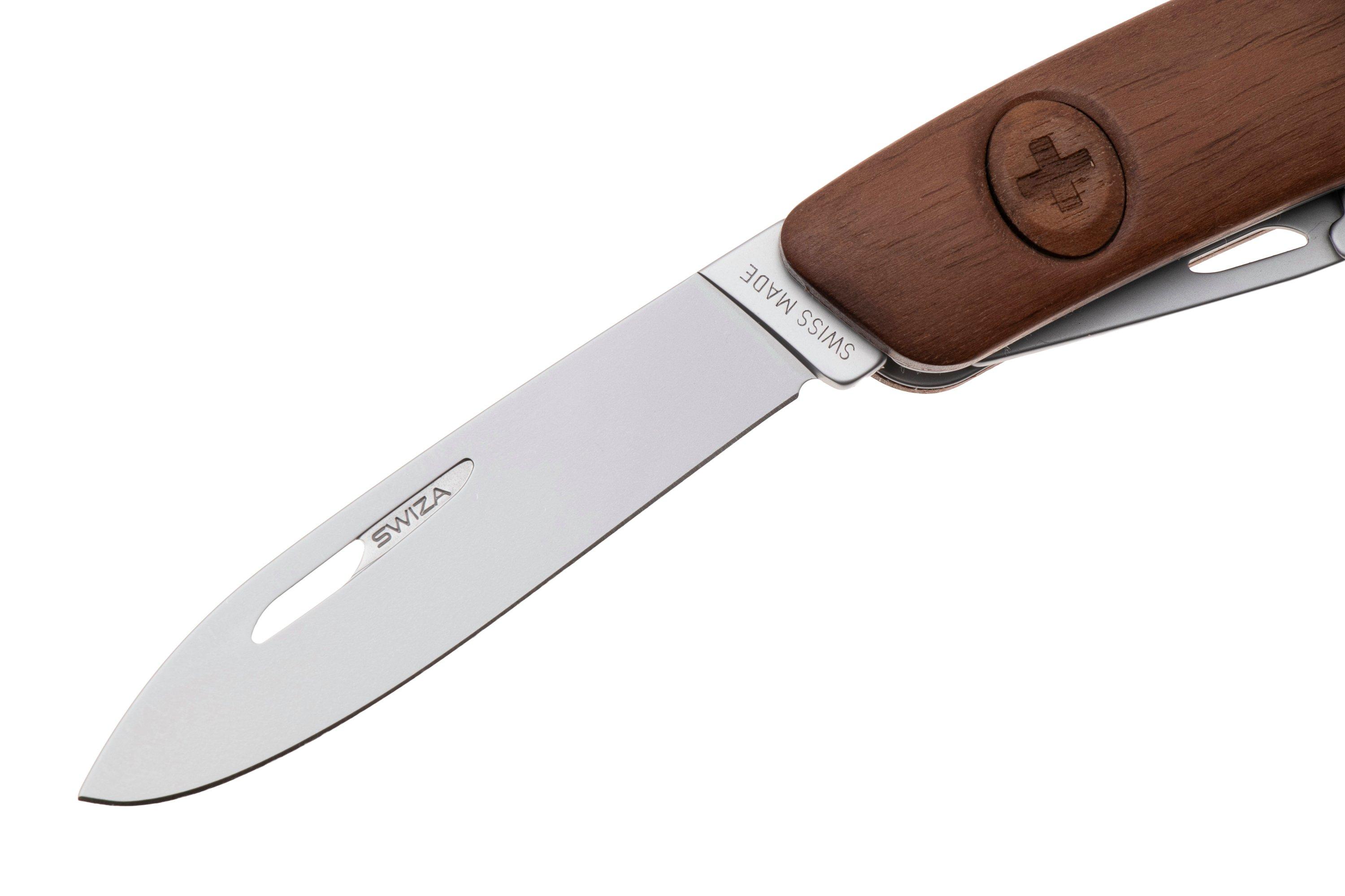Swiza D04 AM, KNI.0046.6300, Walnut, Swiss pocket knife, 6 tools | Advantageously shopping at ...