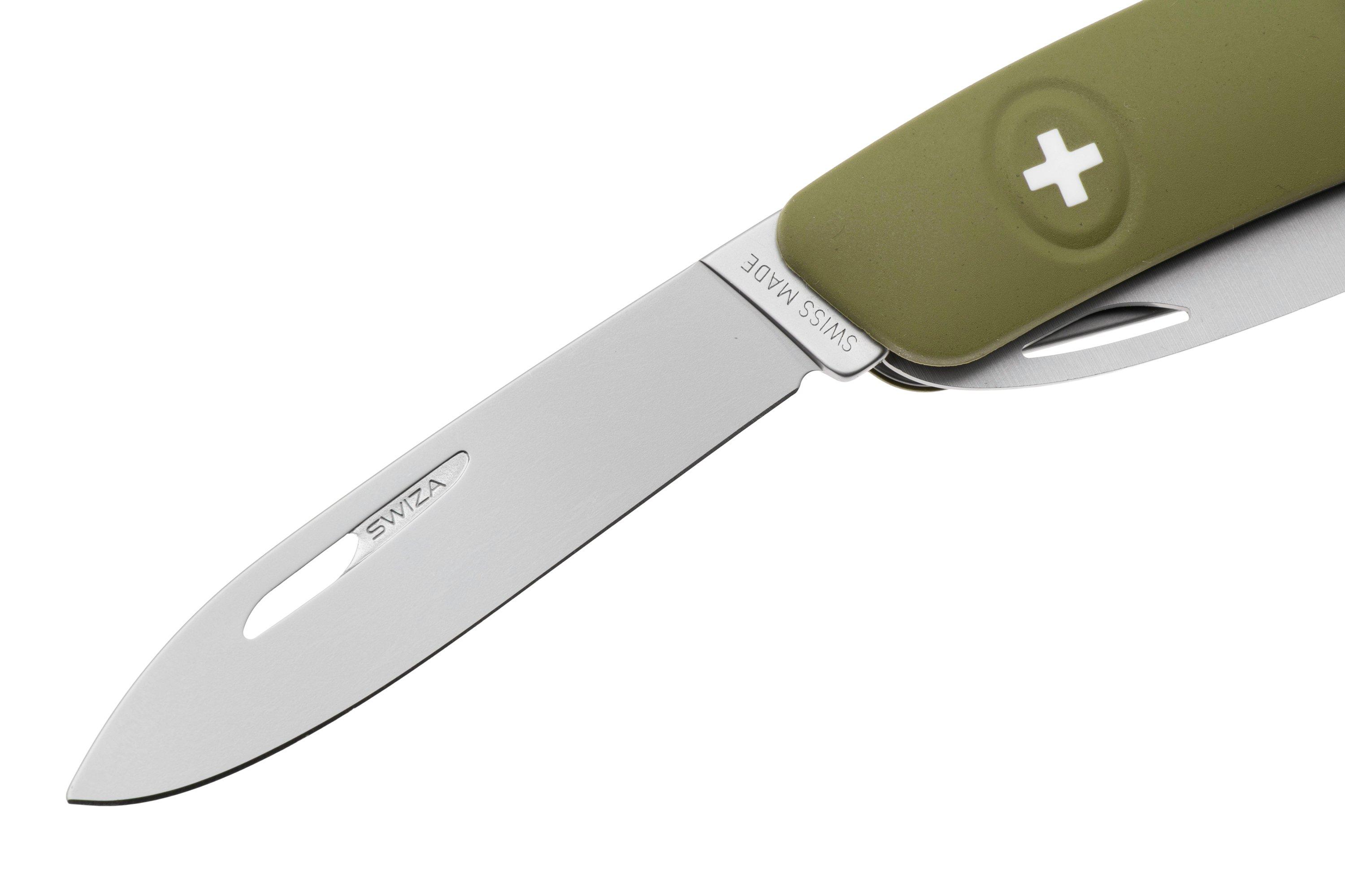 Swiza D05 R AM, KNR.0056.1050, Olive, Swiss pocket knife, 7 tools ...