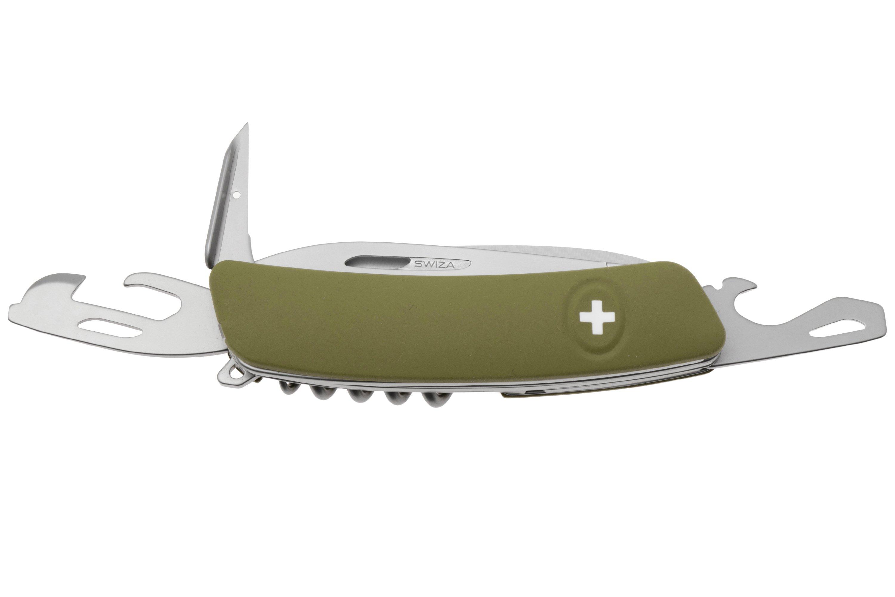 Swiza D05 R AM, KNR.0056.1050, Olive, Swiss pocket knife, 7 tools ...