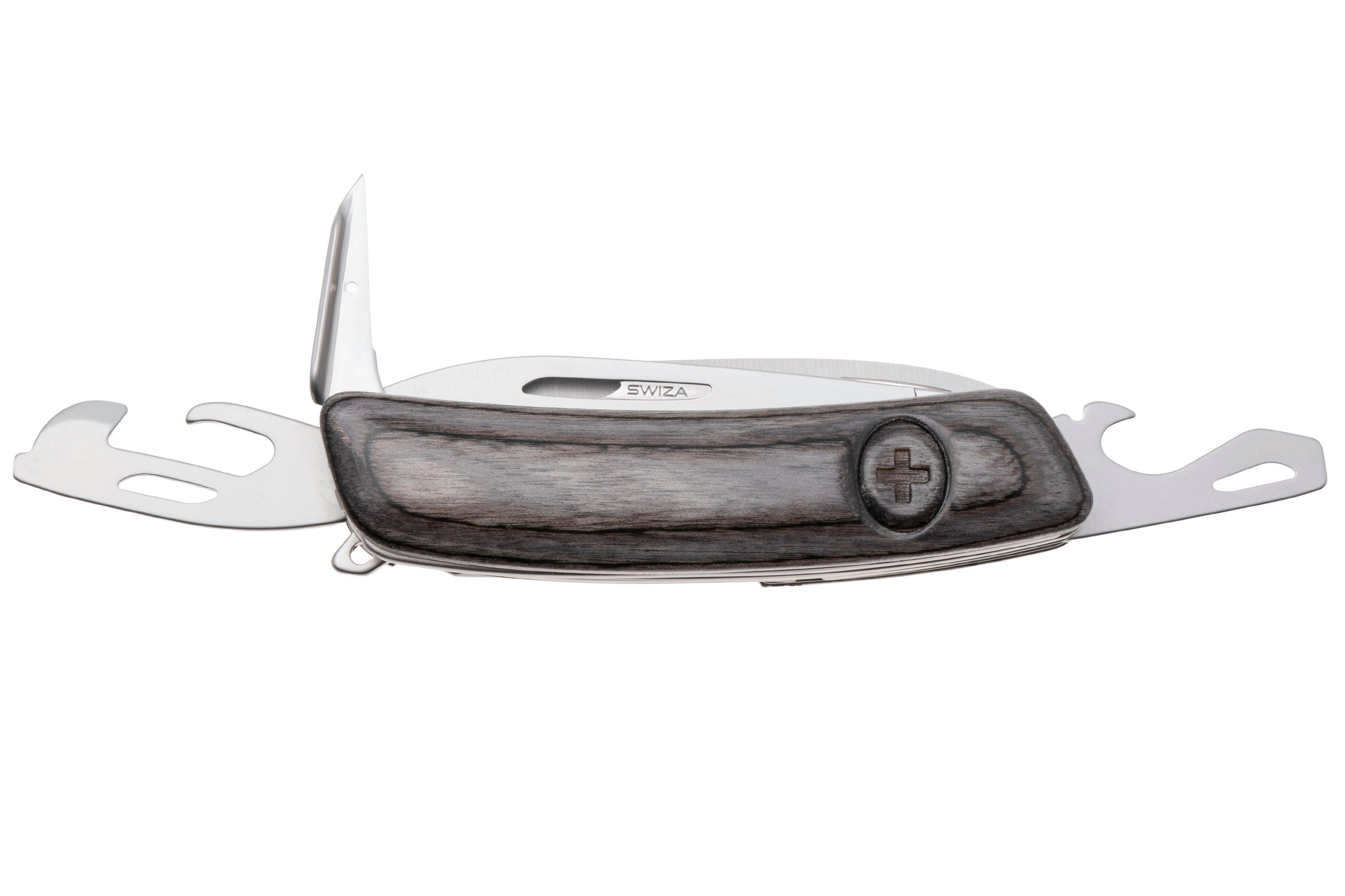 Swiza D06 R AM, KNR.0066.6510, Laminate Black, Swiss pocket knife, 7 ...