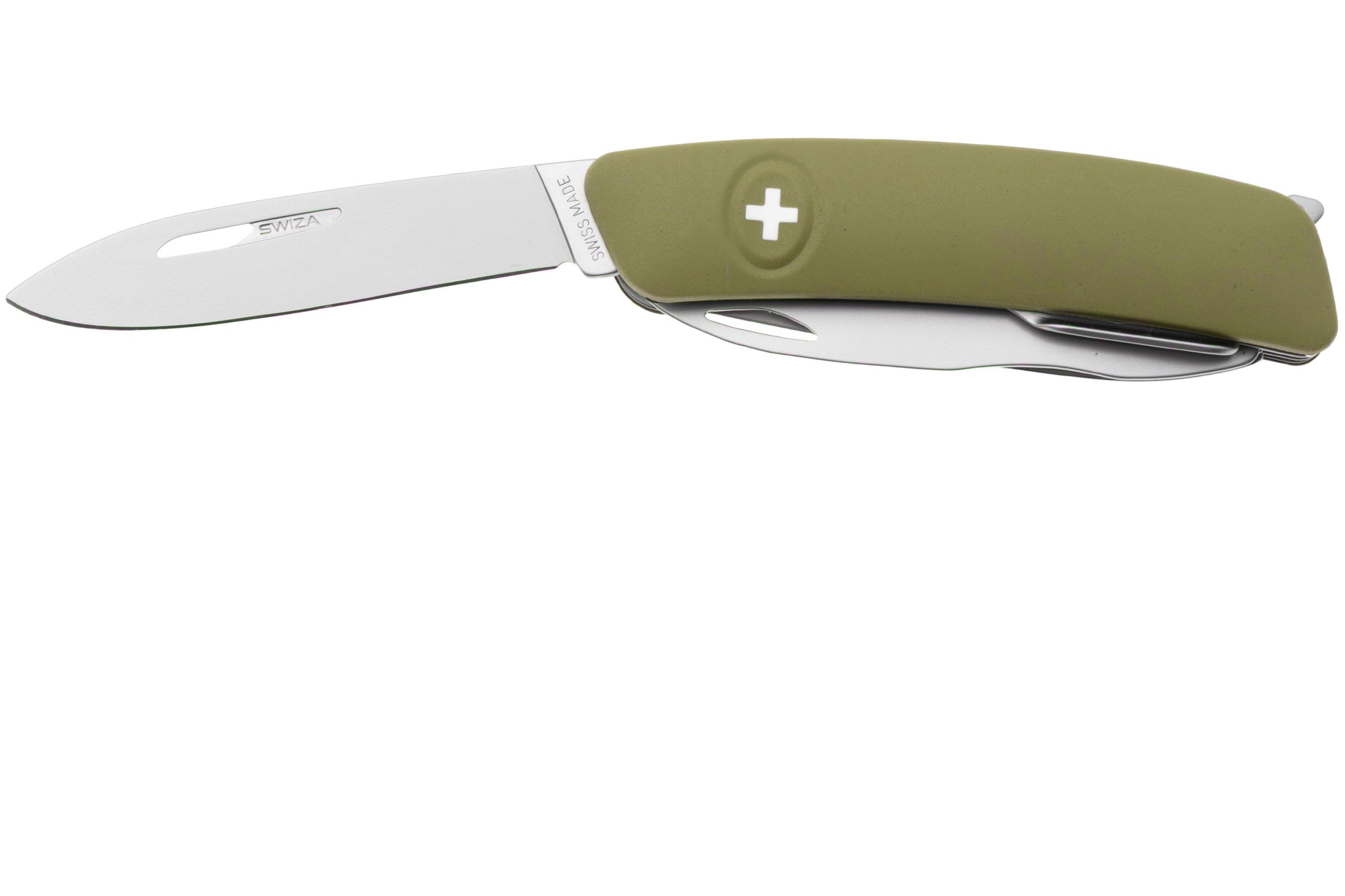Swiza D07 R AM, KNR.0116.1050, Olive, Swiss pocket knife, 7 tools ...