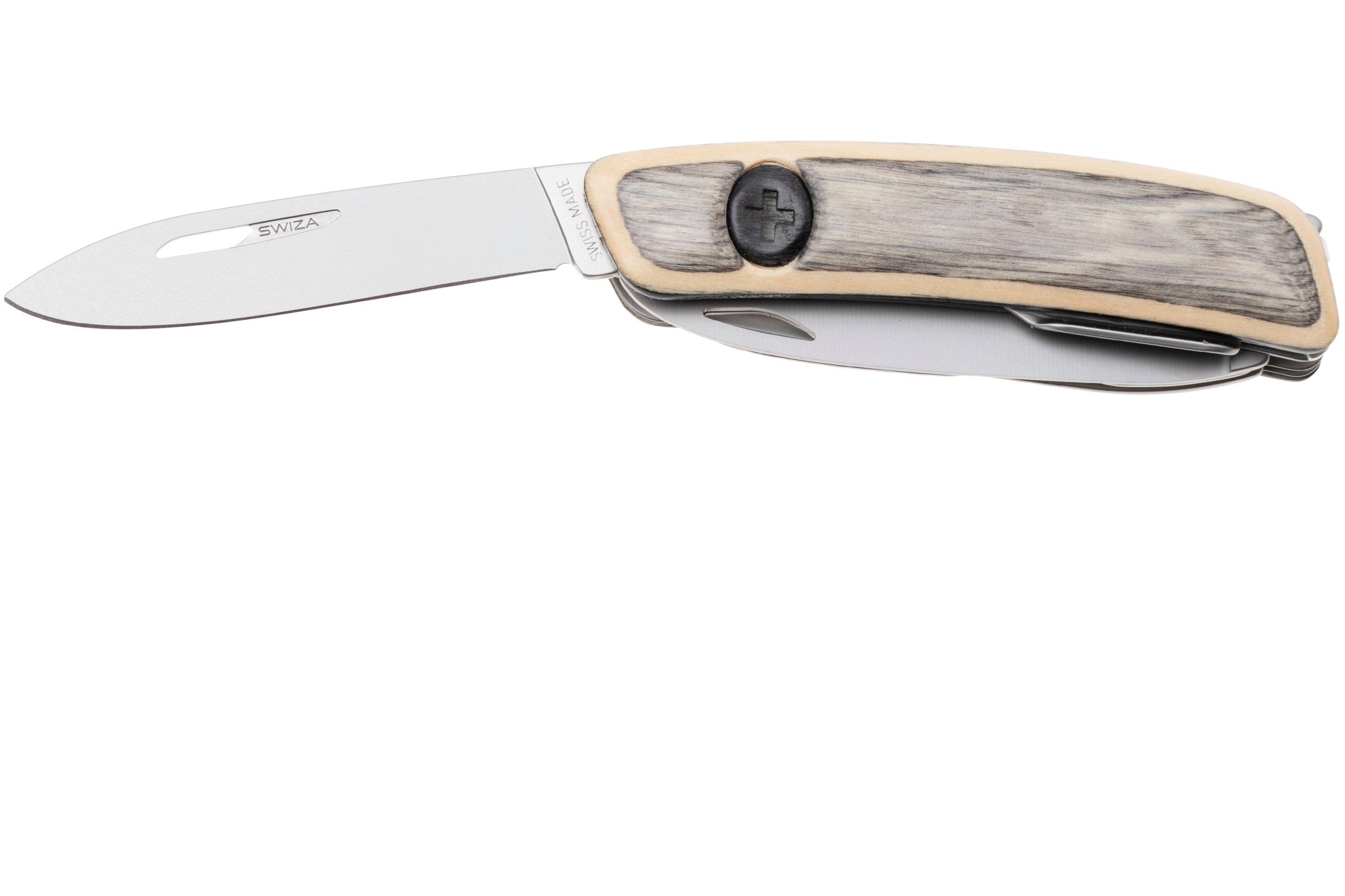 Swiza D09 R AM, KNR.0136.6520, Laminate White, Zwitsers zakmes, 9 tools | Voordelig kopen bij ...