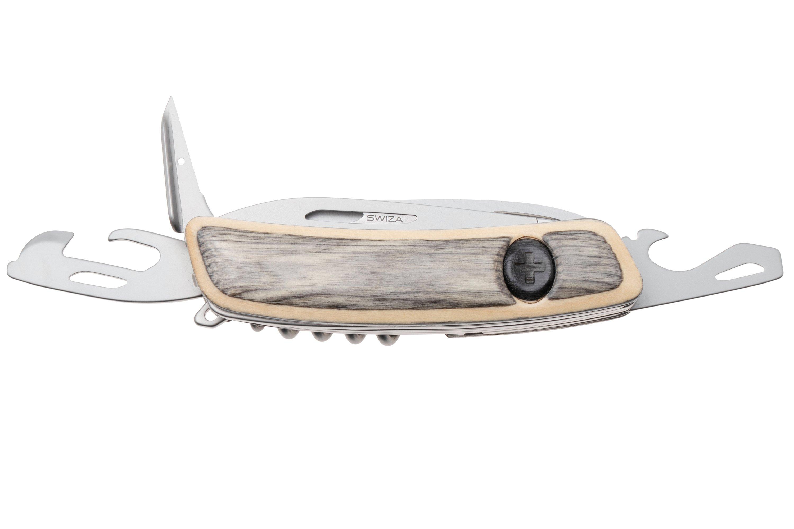 Swiza D09 R AM, KNR.0136.6520, Laminate White, Zwitsers zakmes, 9 tools | Voordelig kopen bij ...