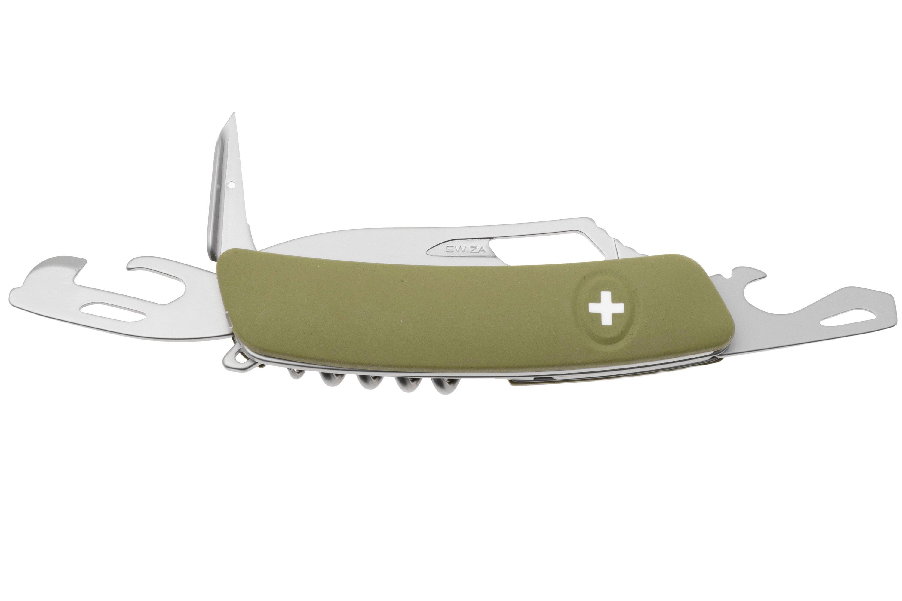 Swiza SH03 TR AM, KST.0036.1050, Olive, Swiss pocket knife, partially ...